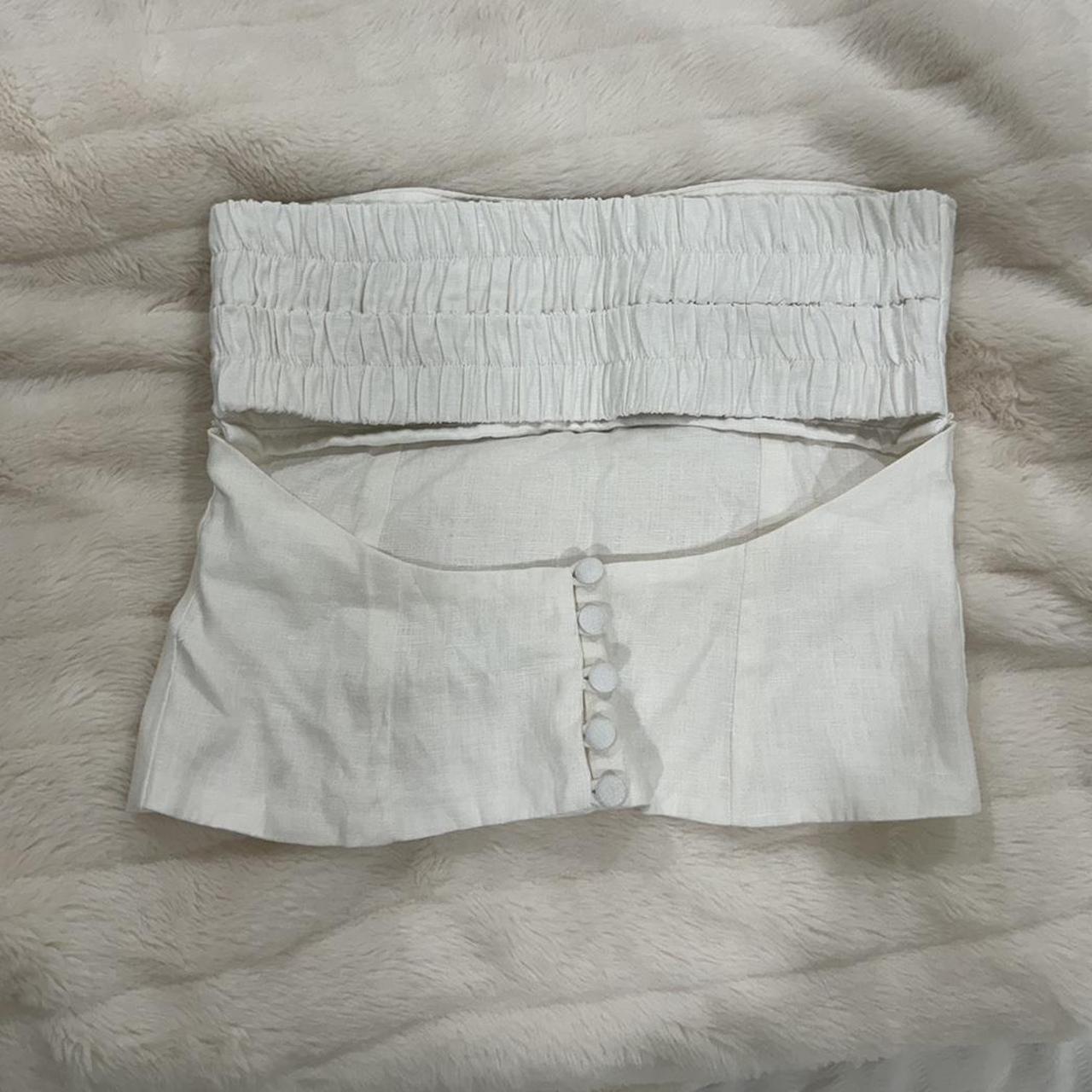 Eisha Sofia bustier top in white, size 0 (XS) Brand... - Depop