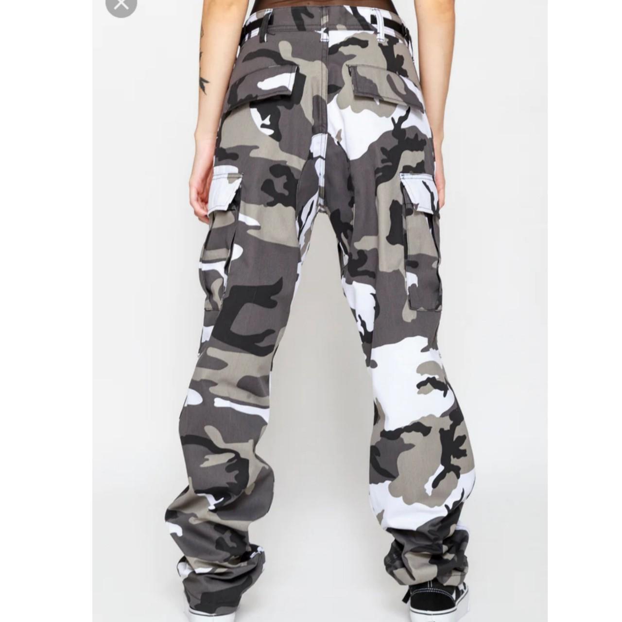 Goodbye Bread black/white/grey camo cargo pants.... - Depop