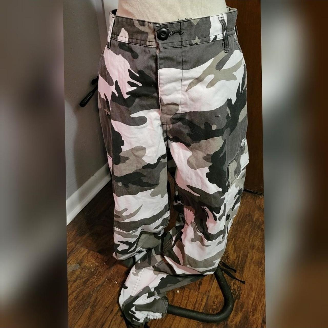 Goodbye Bread black/white/grey camo cargo pants.... - Depop