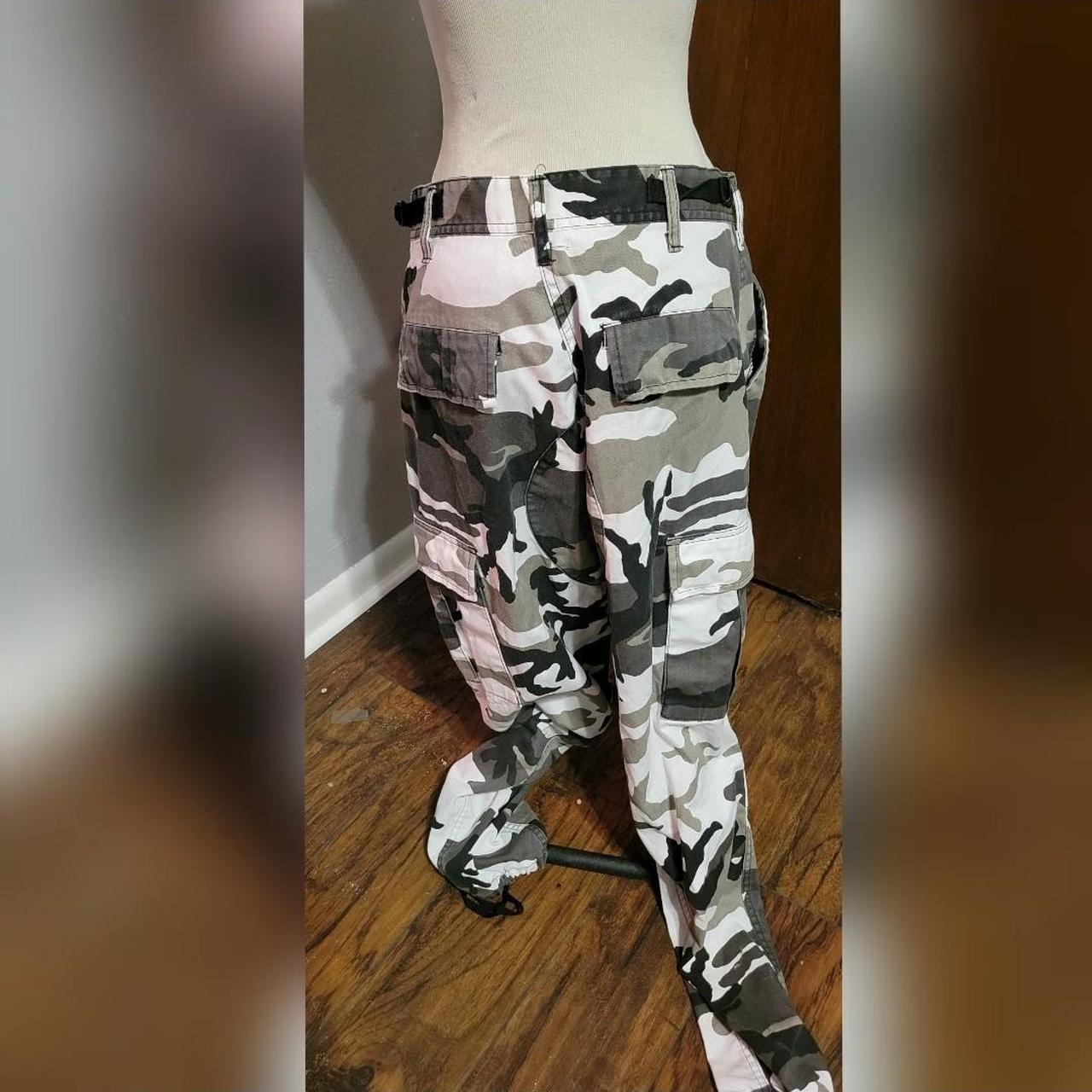 Goodbye Bread black/white/grey camo cargo pants.... - Depop