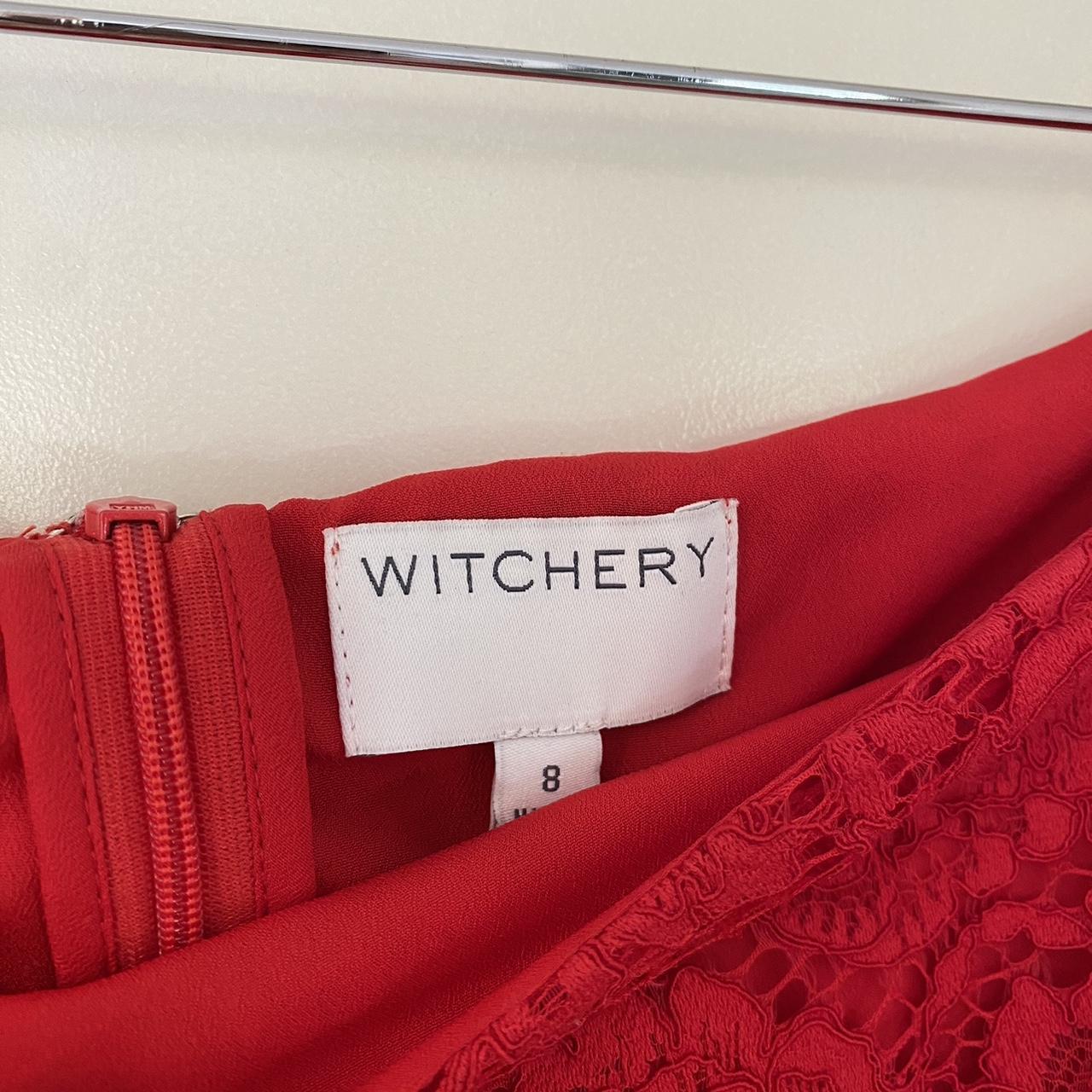 Witchery red lace off shoulder dress Brand new with... | Depop