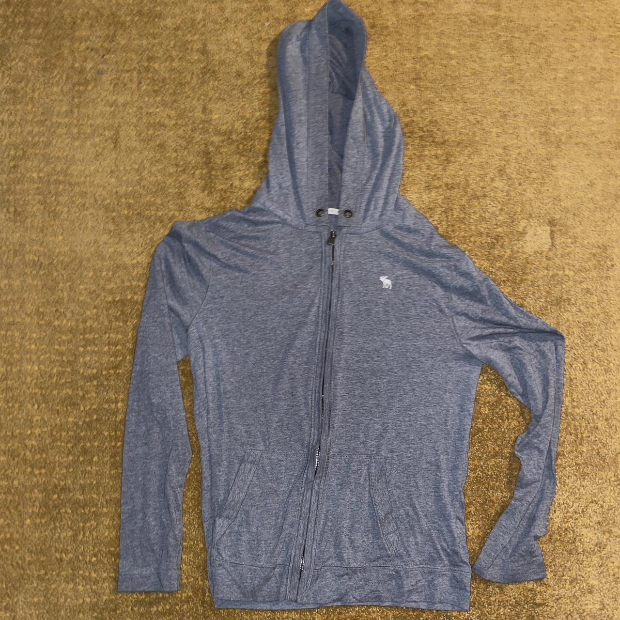 abercrombie & fitch zip-up hoodie. very lightweight... - Depop abercrombie & fitch zip-up hoodie. very lightweight... - Depop