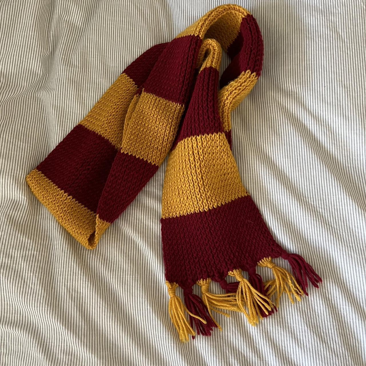 knit Harry Potter Gryffindor scarf made by an etsy... - Depop