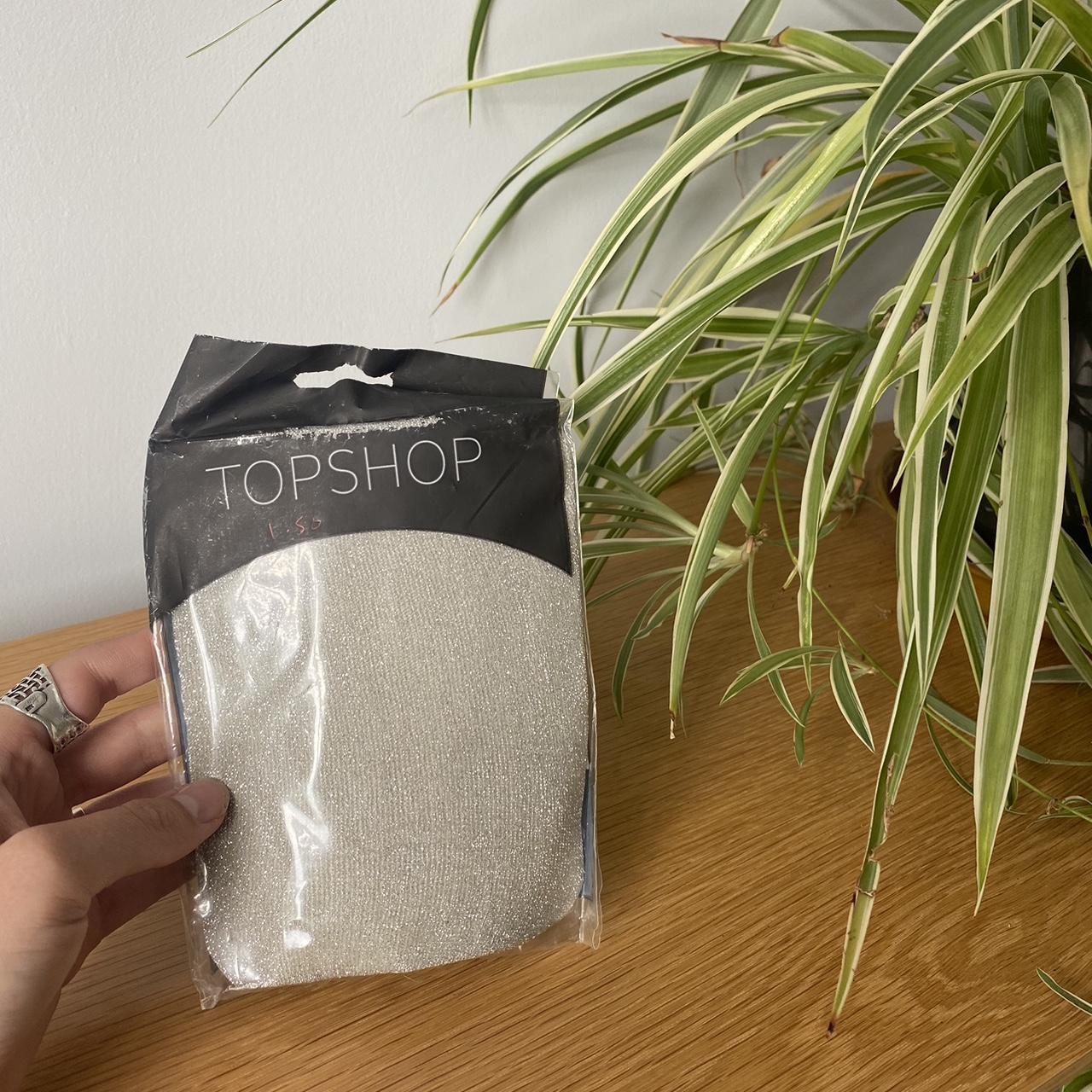 vintage topshop silver shimmer tights bnwt - Depop