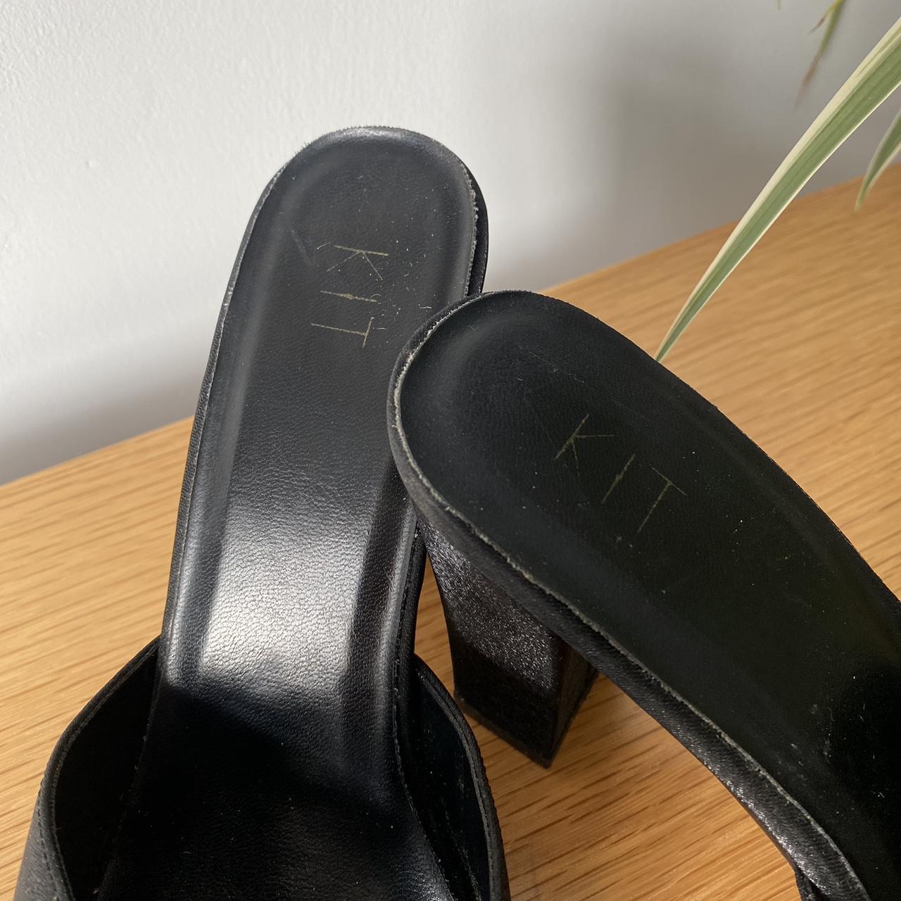 great condition (slight peeling) black 90s mules... - Depop