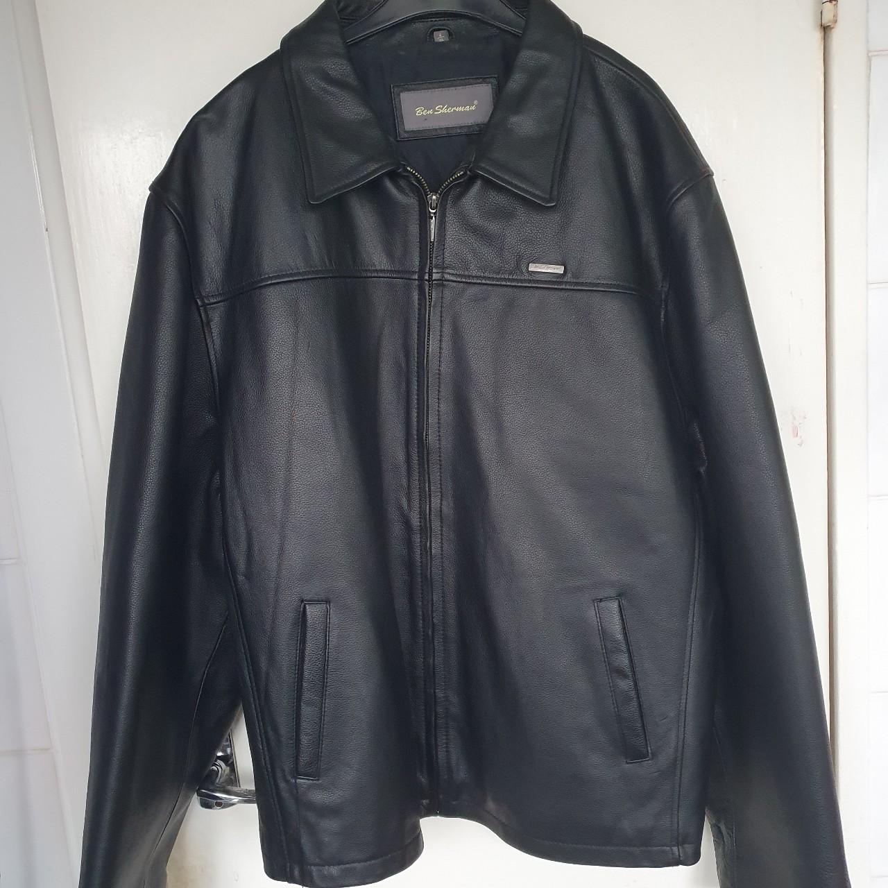 Ben Sherman Black Real Leather Jacket - Never... - Depop