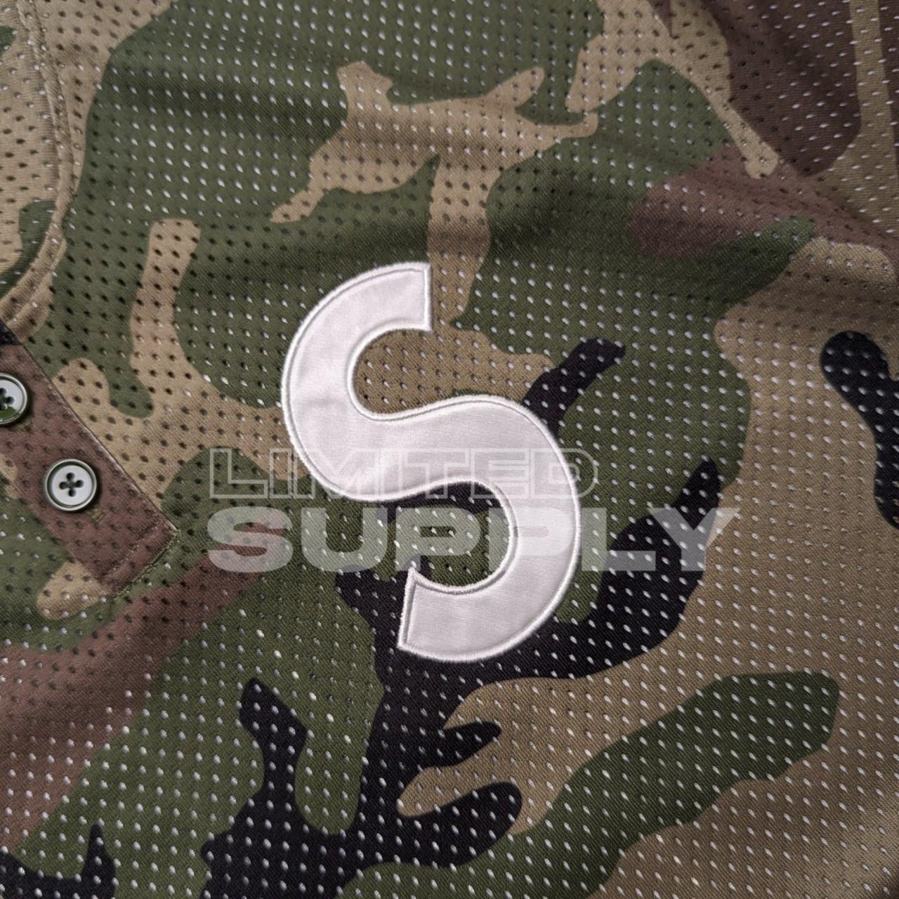 Supreme S Logo Baseball Jersey Henley Woodland | Depop Supreme S Logo Baseball Jersey Henley Woodland | Depop