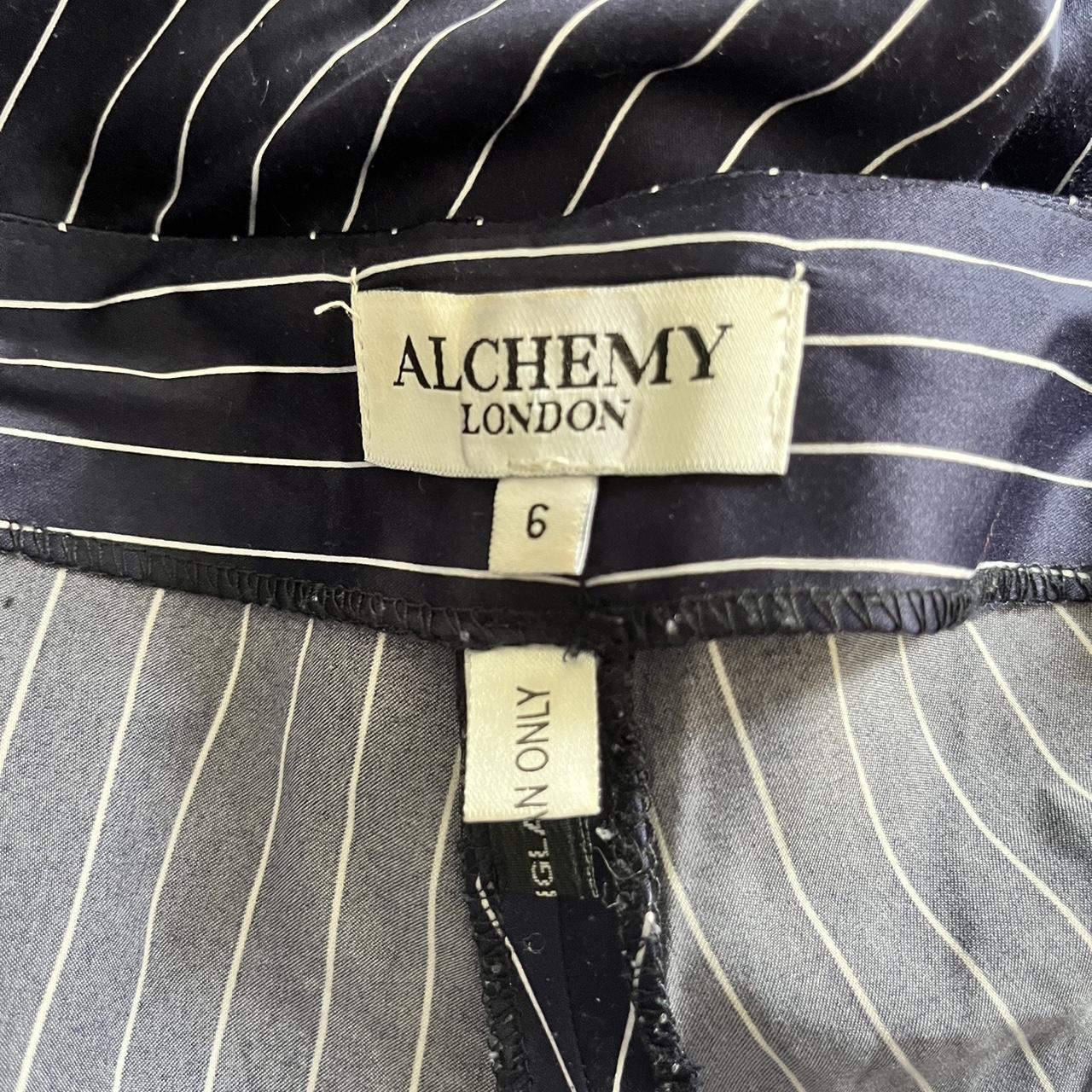 alchemy london satin pinstripe trousers. size 6.... - Depop