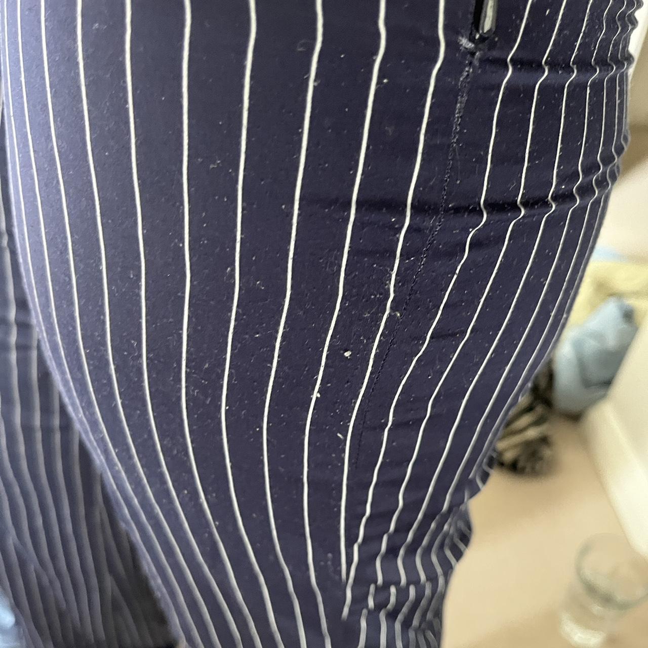 alchemy london satin pinstripe trousers. size 6.... - Depop