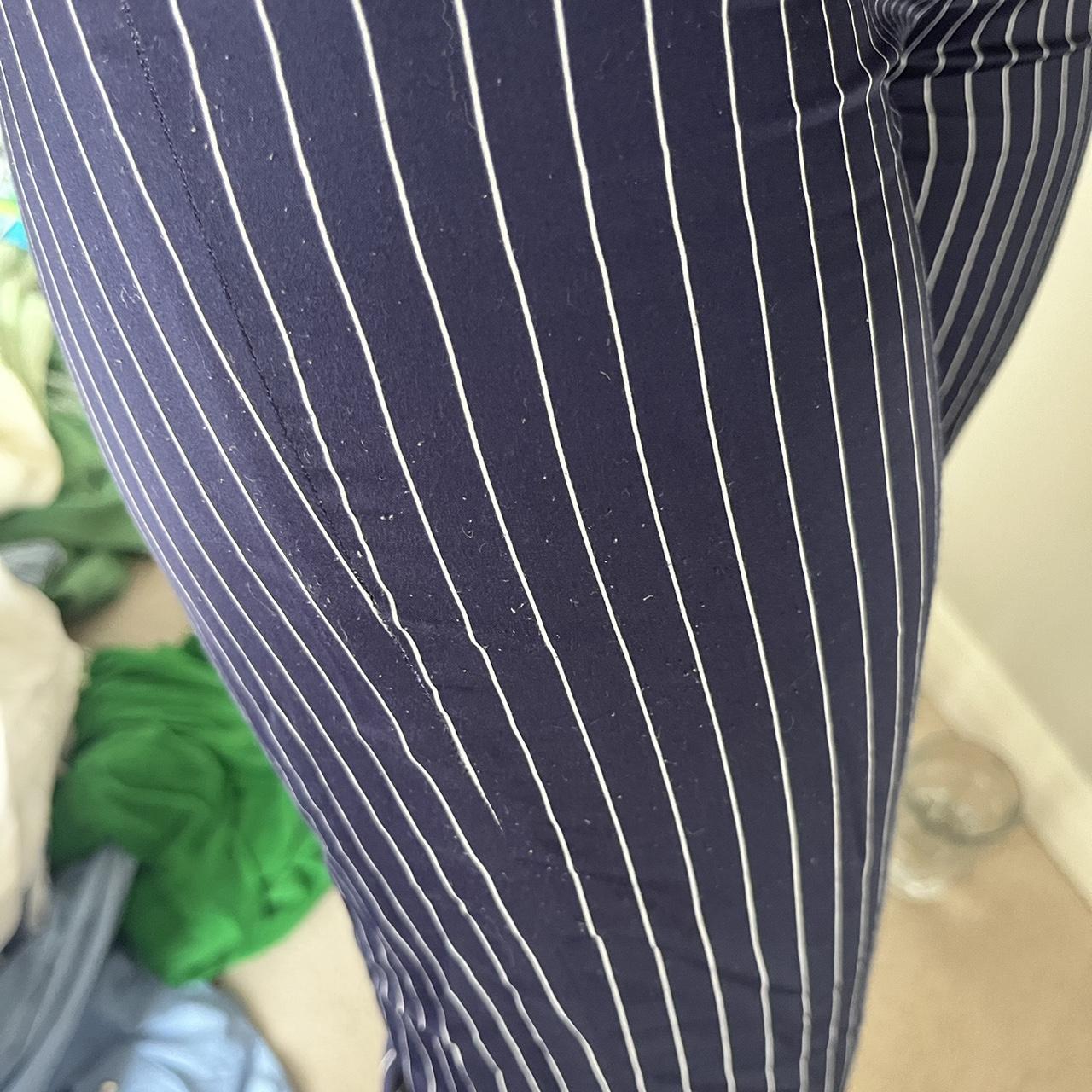 alchemy london satin pinstripe trousers. size 6.... - Depop