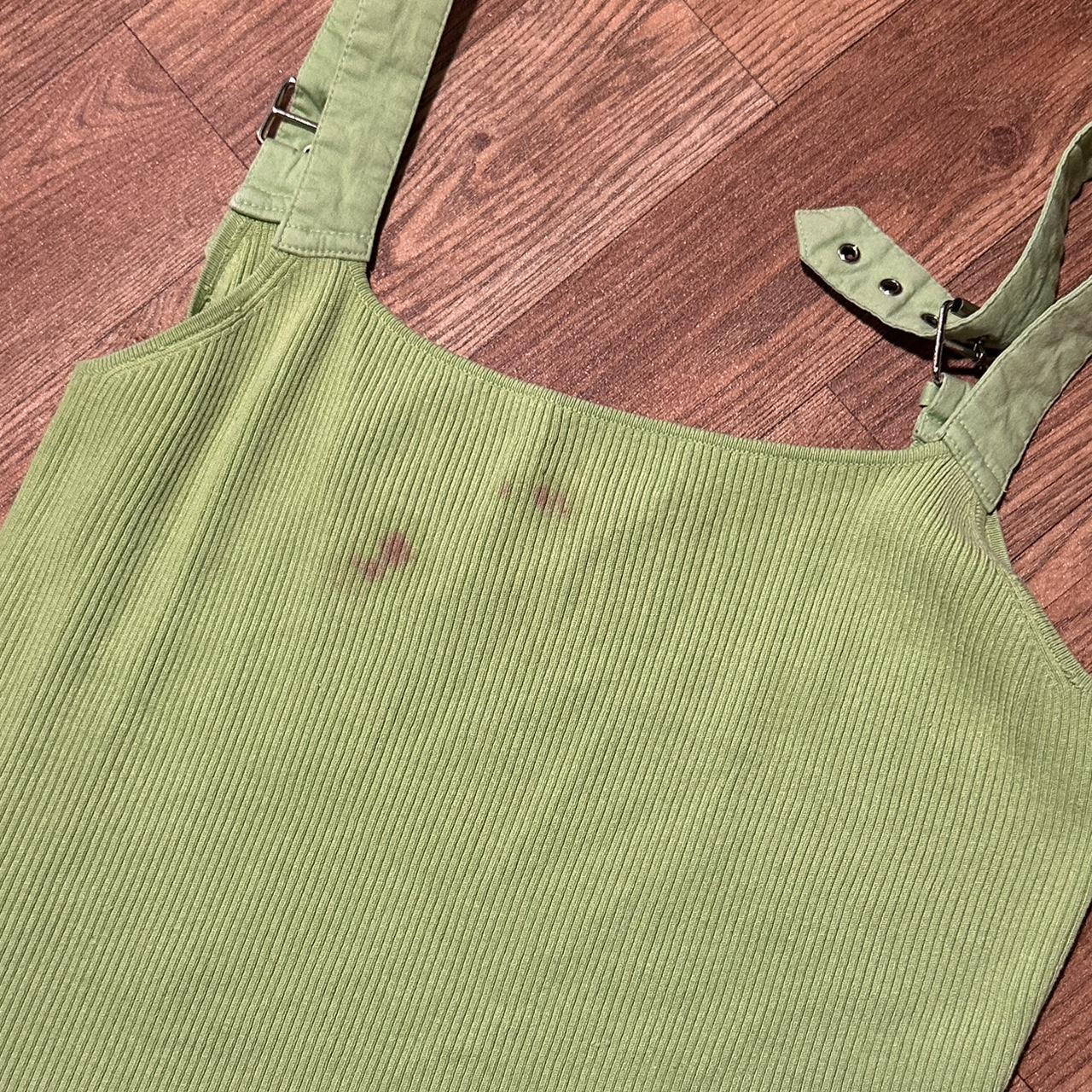 Super cute green going out top! Makeup stain on the... - Depop