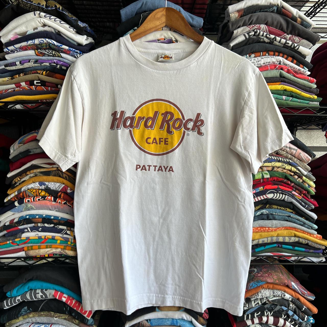 Vintage 90s Hardrock Cafe Pattaya White Tshirt Size... - Depop