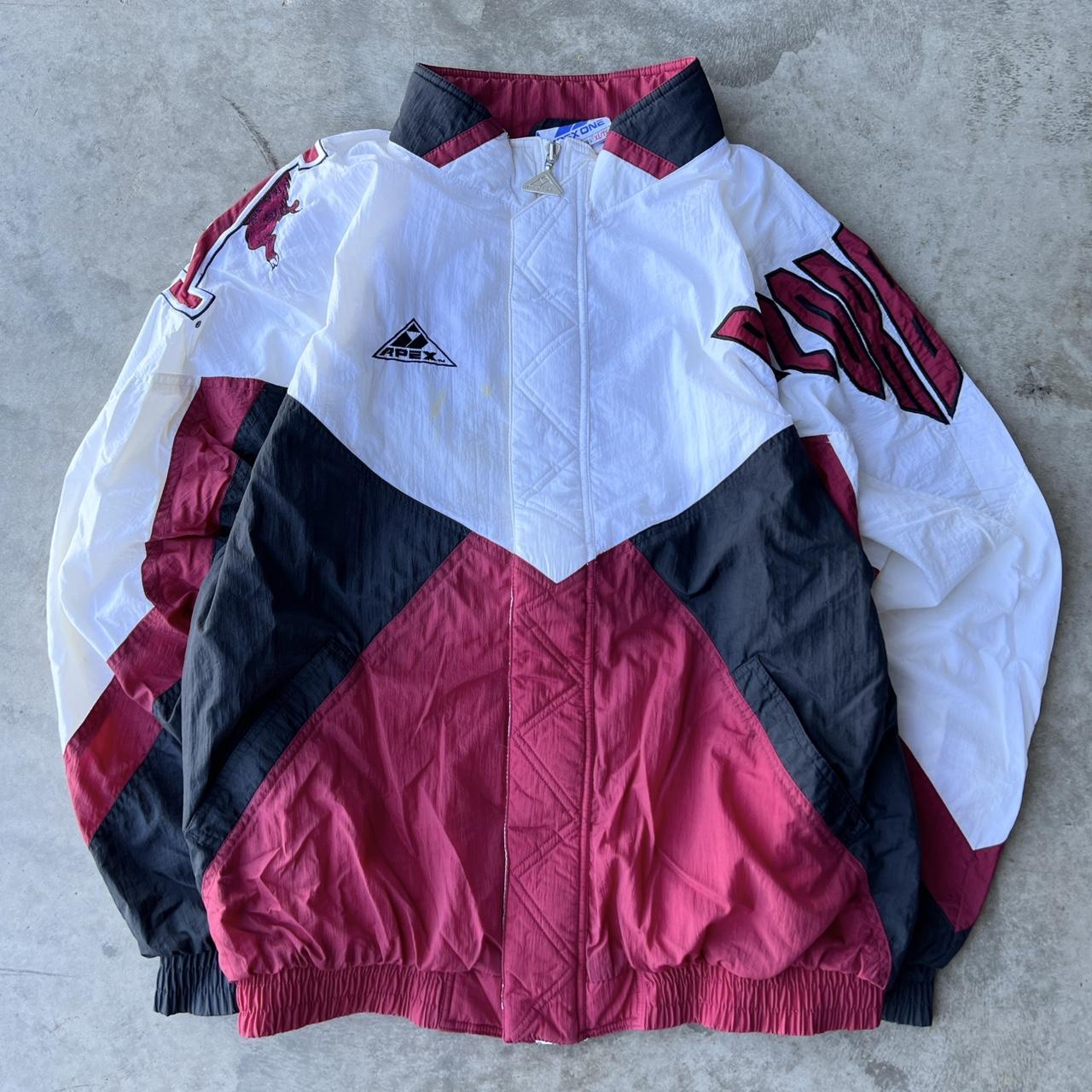 Vintage 90s Arkansas Razorbacks Apex Windbreaker... - Depop
