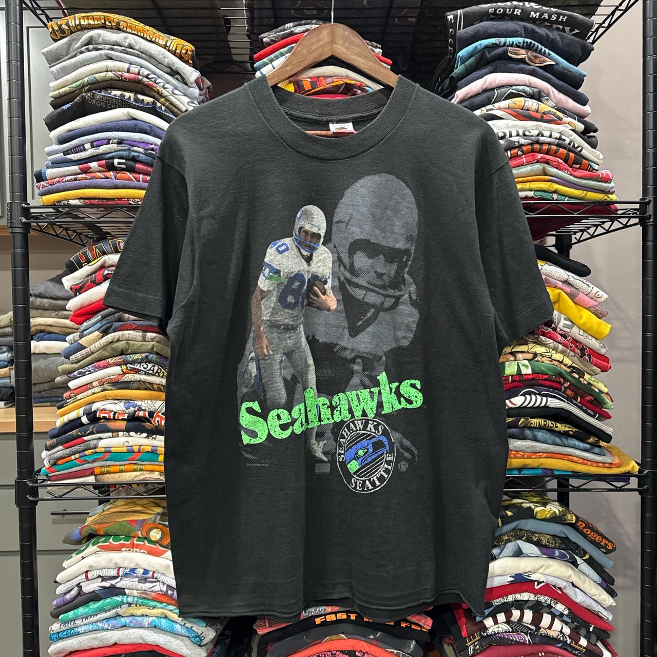 Vintage 90s Rare Seattle Seahawks Steve Largent... | Depop