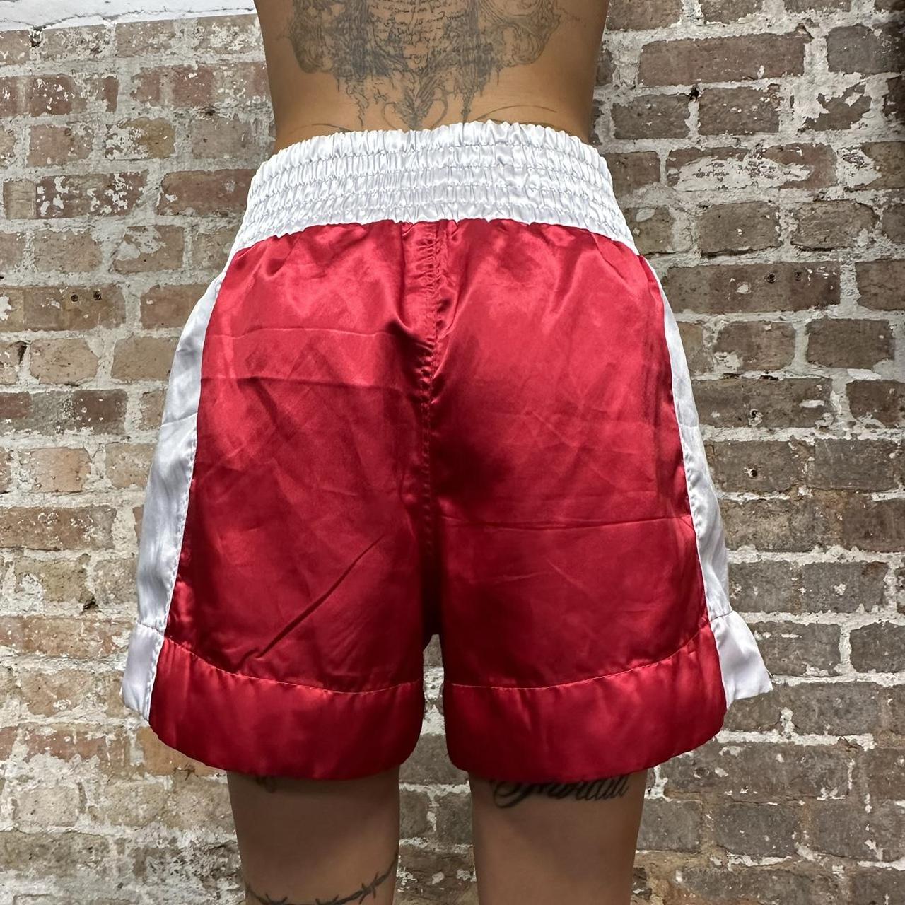Red and white EVERLAST boxing shorts Size Medium... | Depop