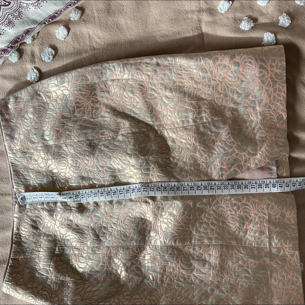 Gold and pink shiny mini skirt- perfect new years skirt - Depop