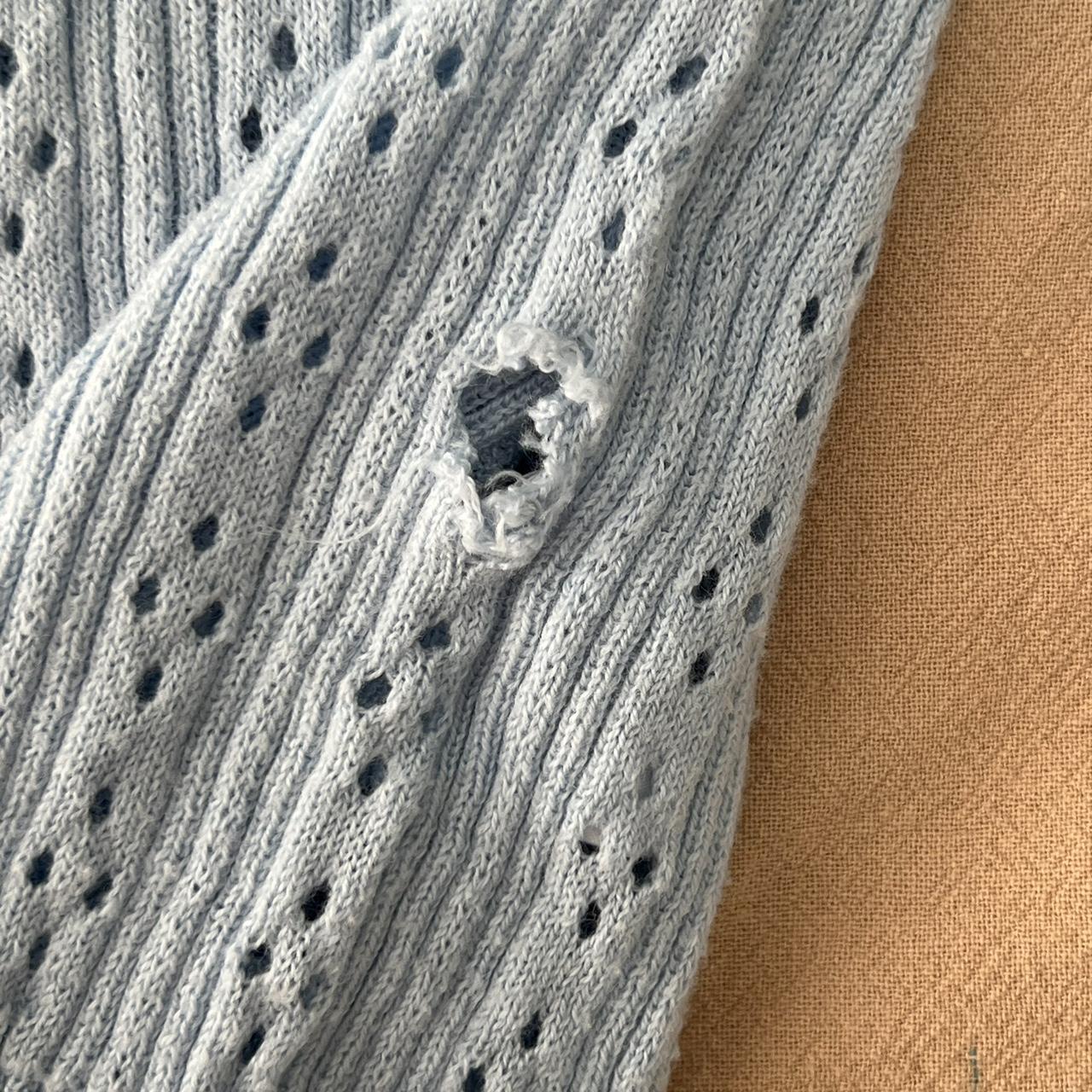 Brandy Melville Women's Blue Cardigan | Depop