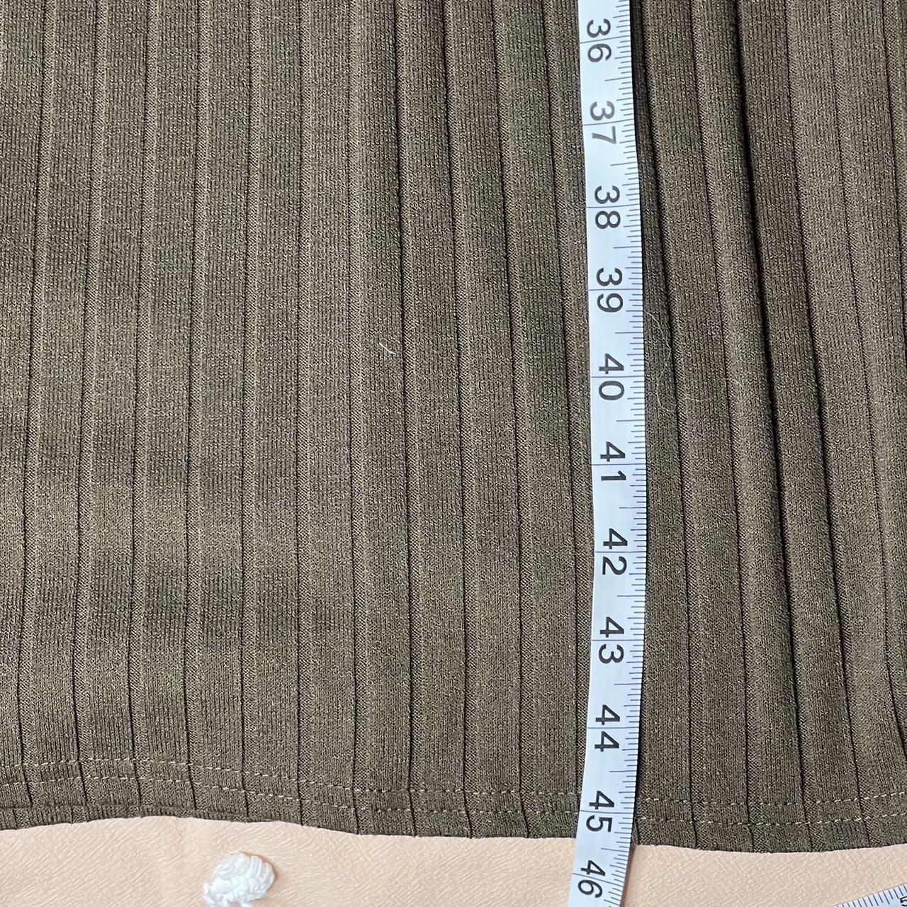 H&M dark Green ribbed long sleeve turtle neck maxi... - Depop