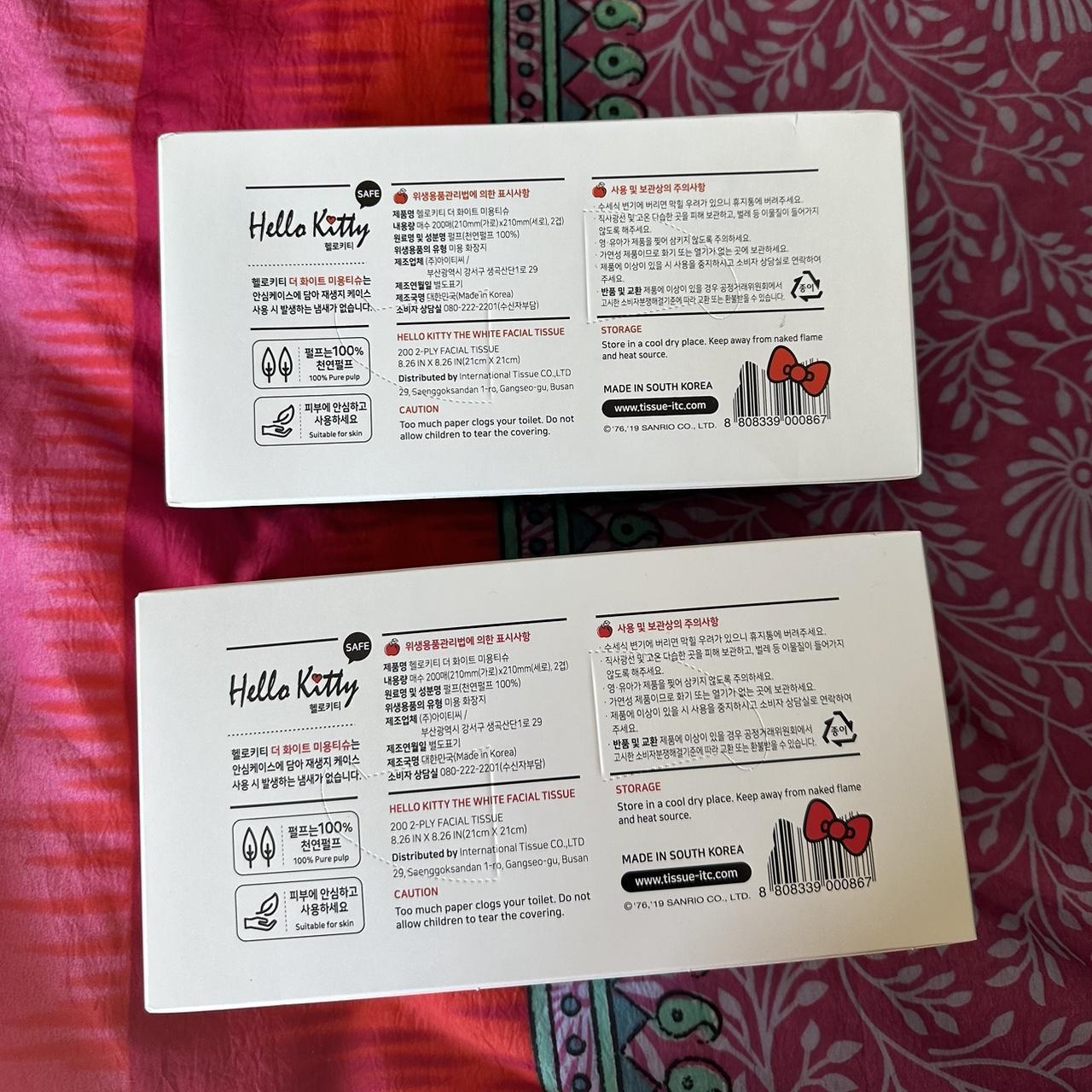Hello kitty Sanrio tissue boxes 1x yellow 1x blue... - Depop