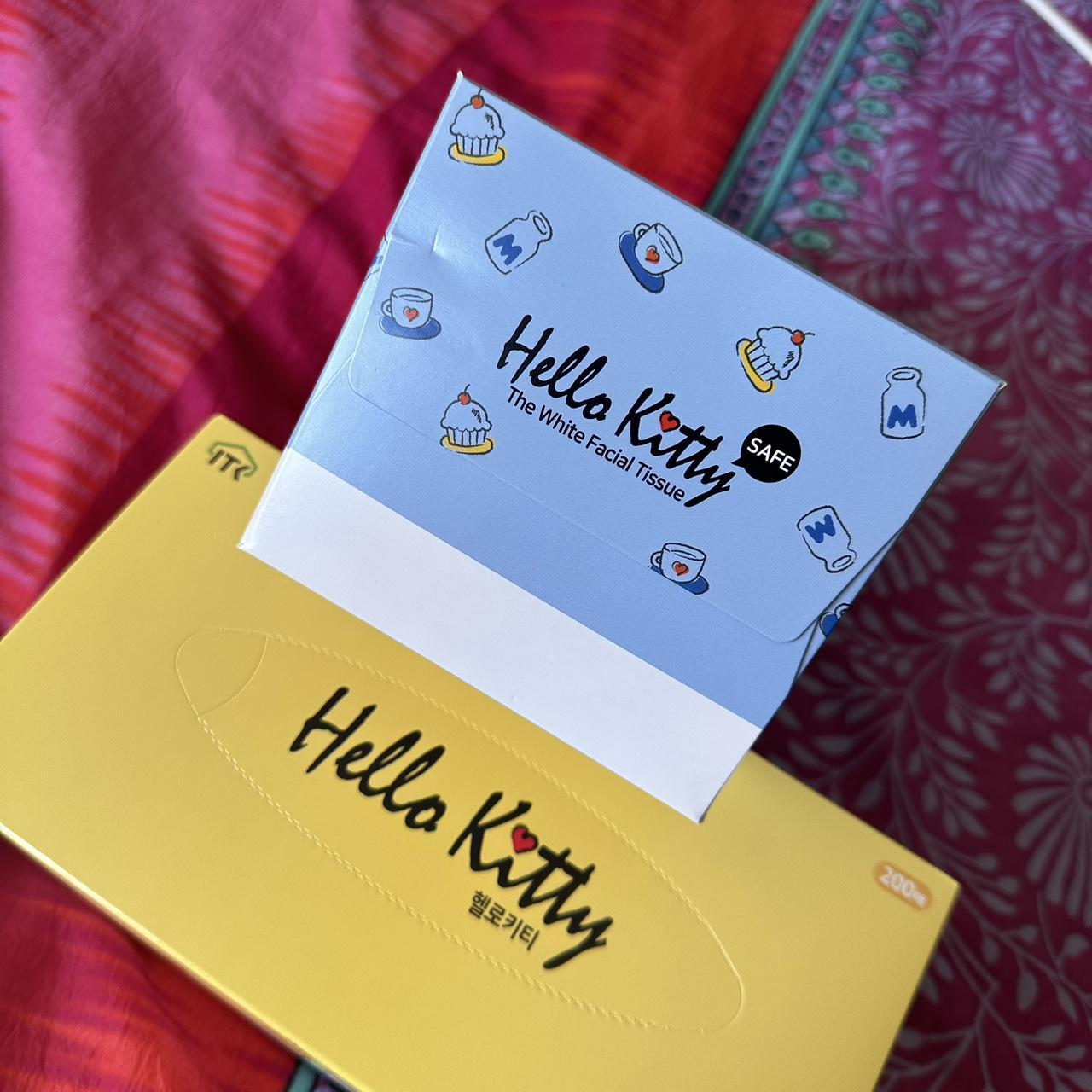 Hello kitty Sanrio tissue boxes 1x yellow 1x blue... - Depop
