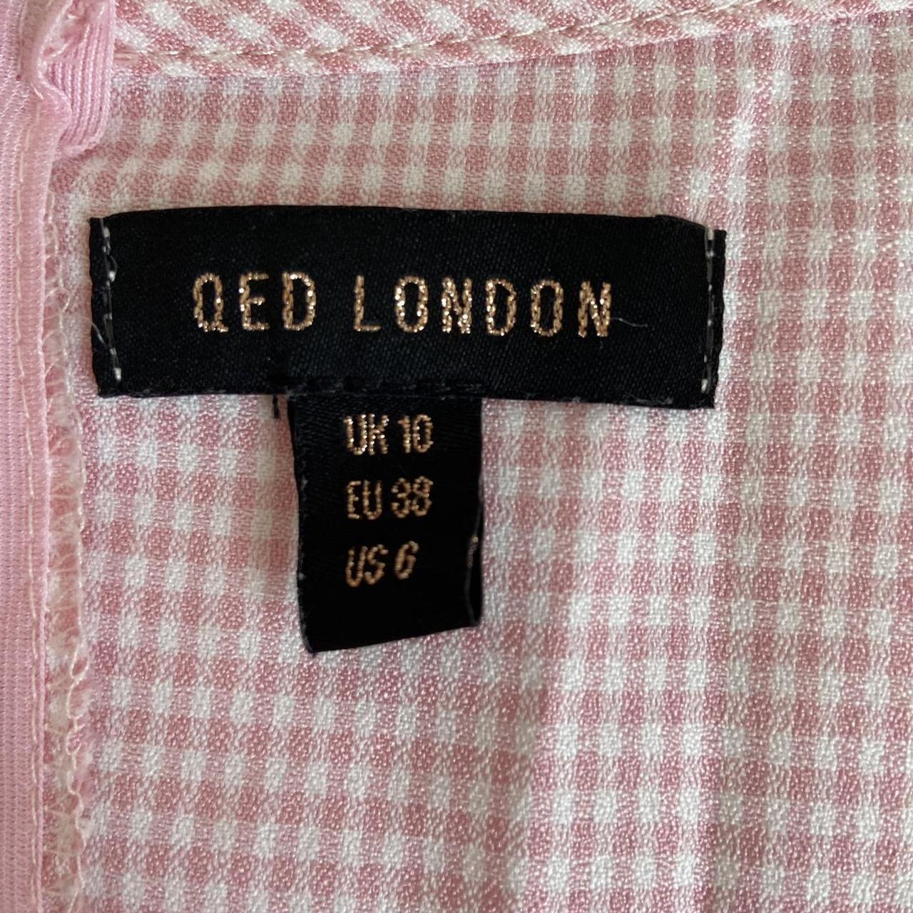QED London Women's White and Pink Dress | Depop