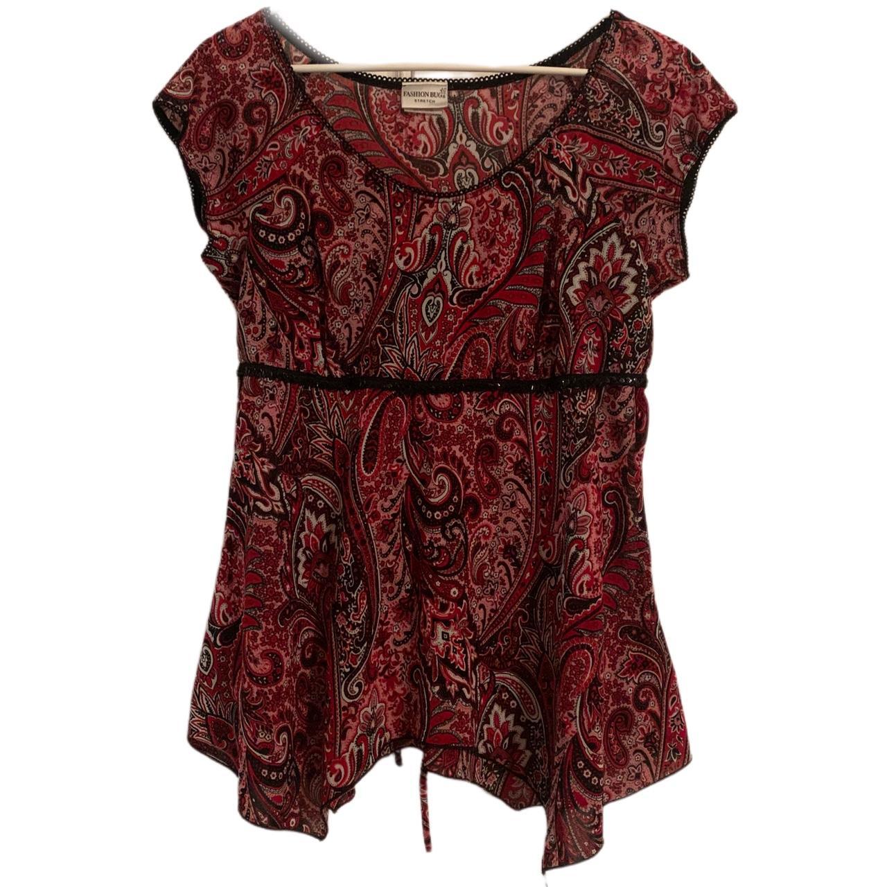 Women's Pink and Red Blouse | Depop