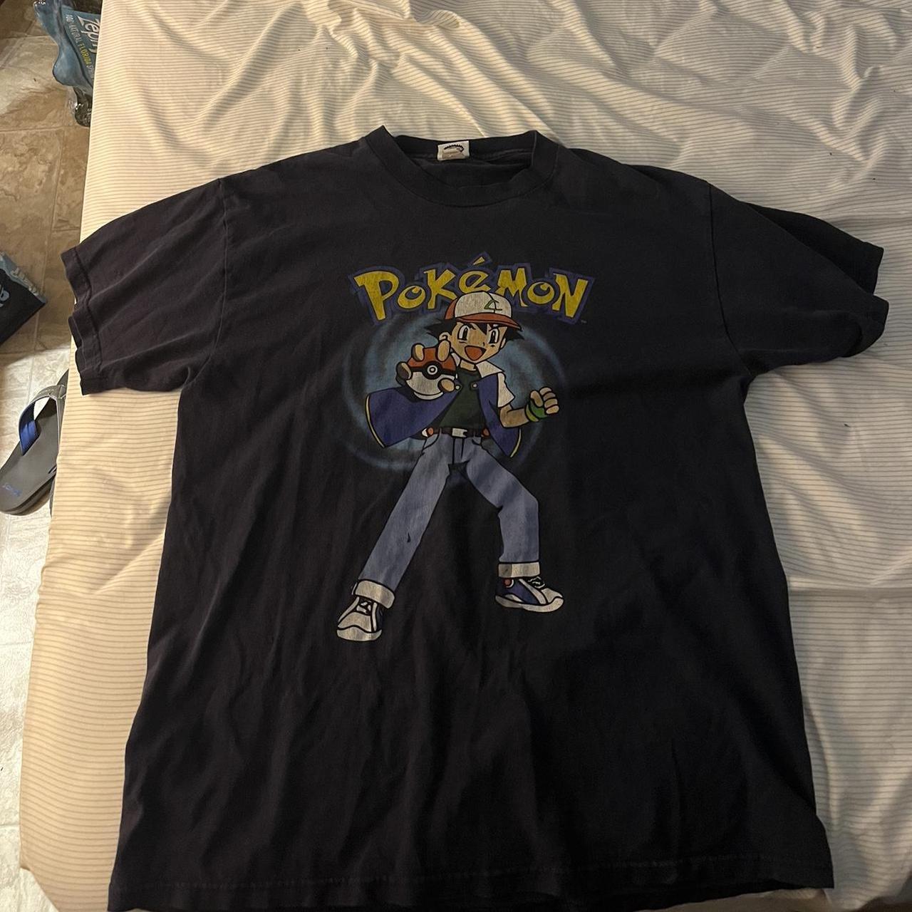 very rare vintage 90s pokémon ash ketchum tee “get... - Depop