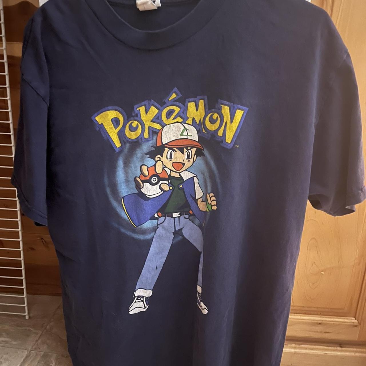 very rare vintage 90s pokémon ash ketchum tee “get... - Depop