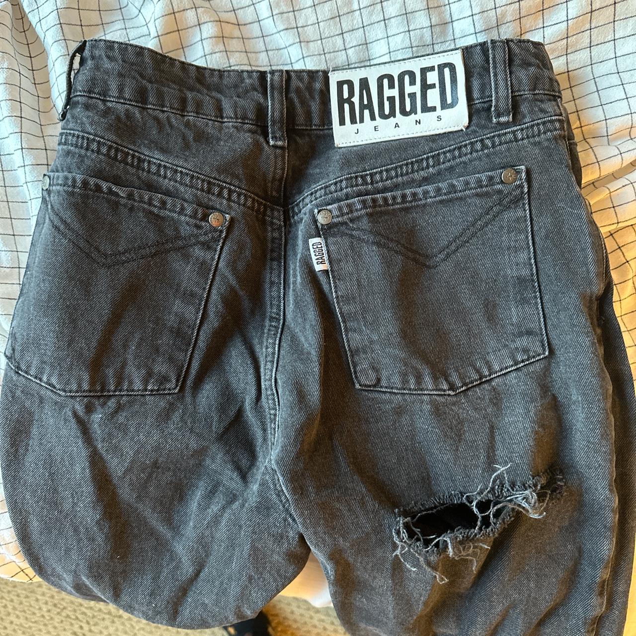 RAGGED jeans with slit on back - Depop