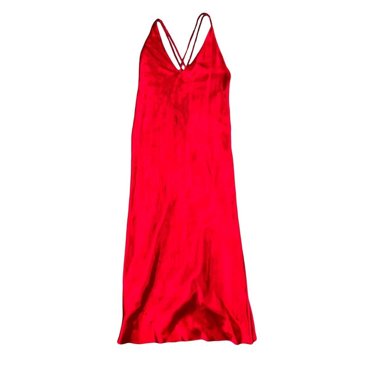 Fredericks of Hollywood Red Maxi Slip Dress with... - Depop