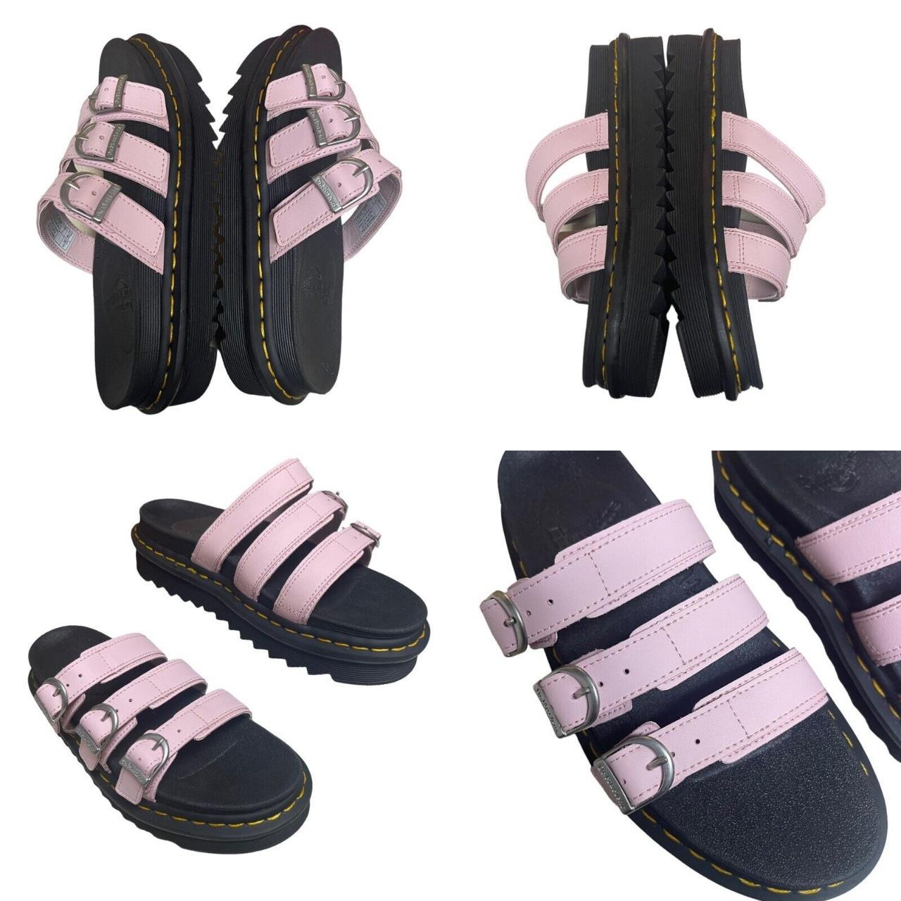 Doc Martens Blaire Slide Sandals Size 7 Chalk Pink... - Depop