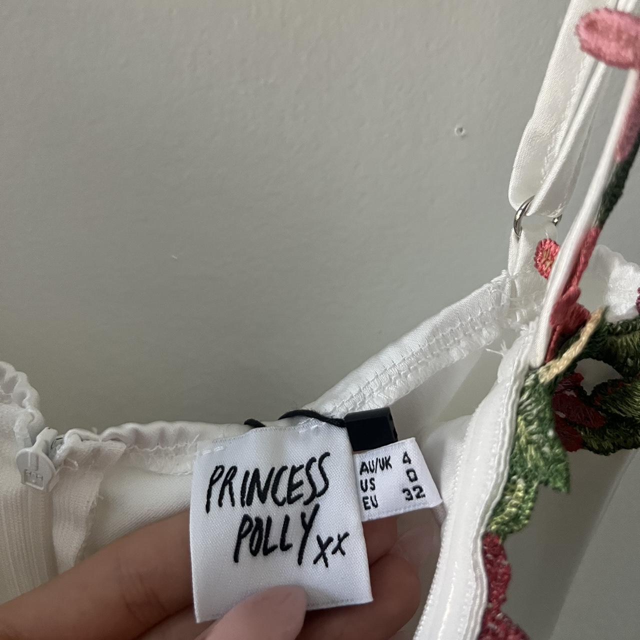 NWT white Kenzie mini dress princess polly Size... - Depop