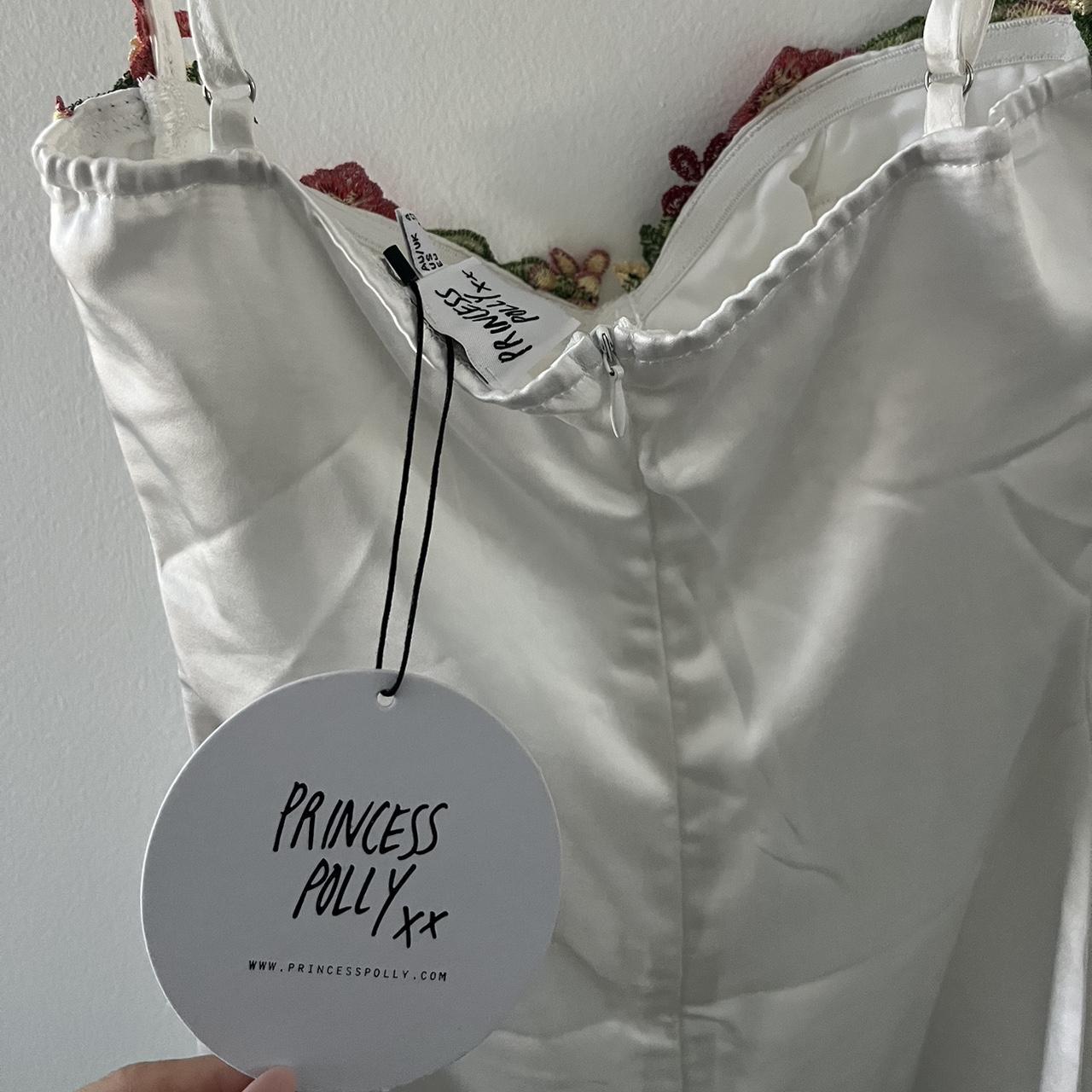 NWT white Kenzie mini dress princess polly Size... - Depop