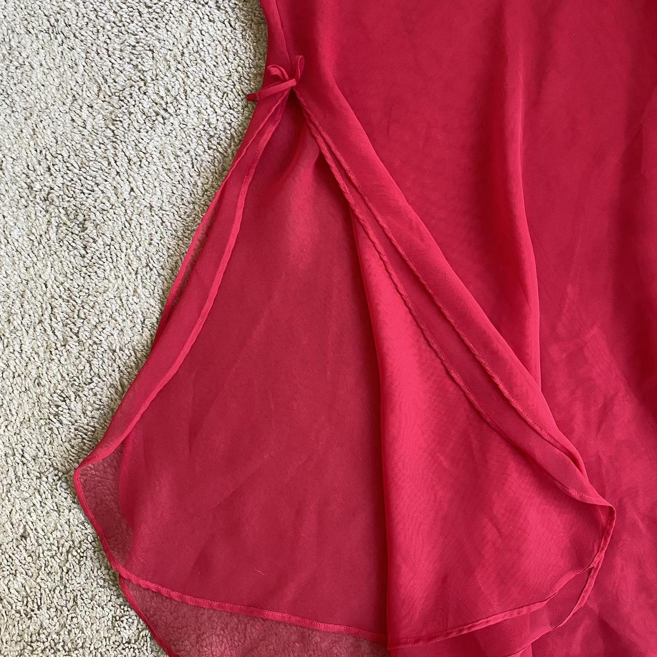 fantasies morgan taylor red slip dress, size large.... - Depop