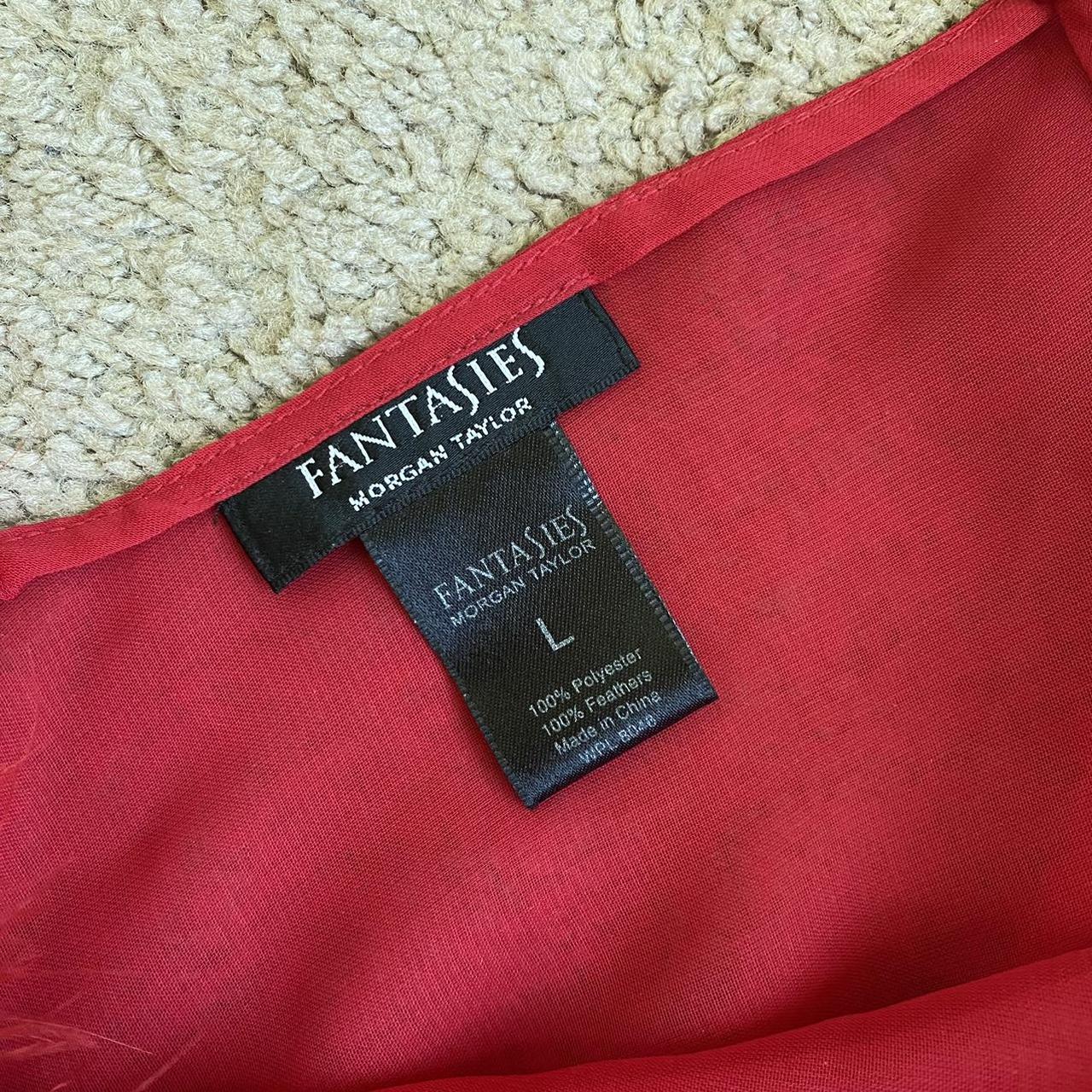 fantasies morgan taylor red slip dress, size large.... - Depop