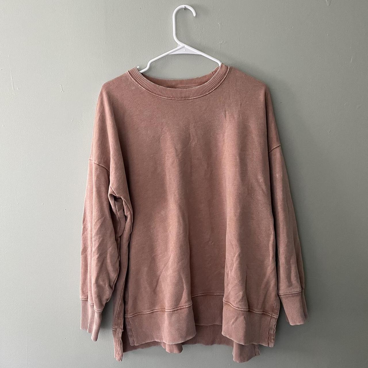Aerie Light Pink Pullover Crewneck Sweatshirt - Depop