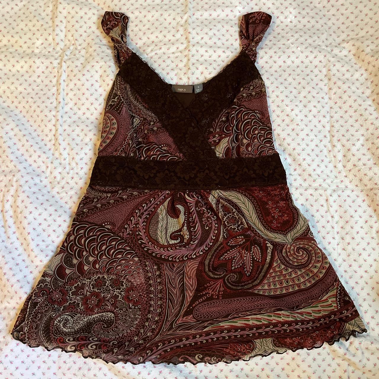 beautiful lace top brand is apt.9 size s but can... - Depop