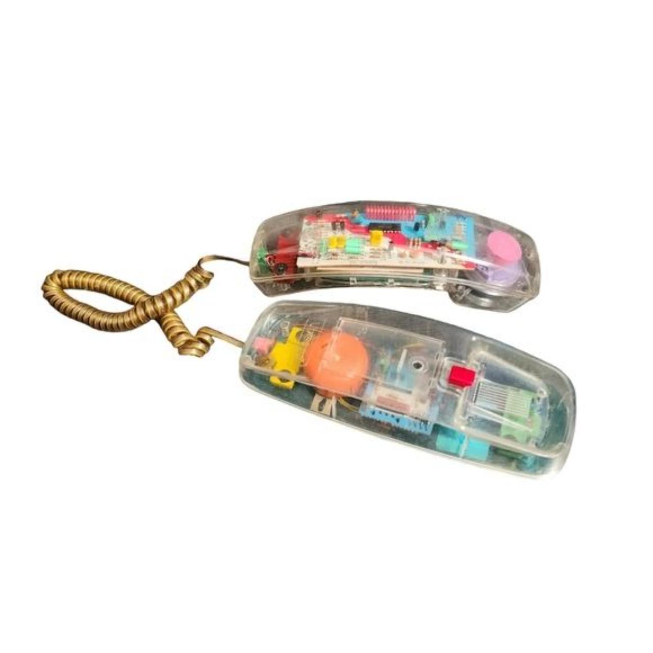 VINTAGE 80s Unisonic Phone Clear Transparent... - Depop