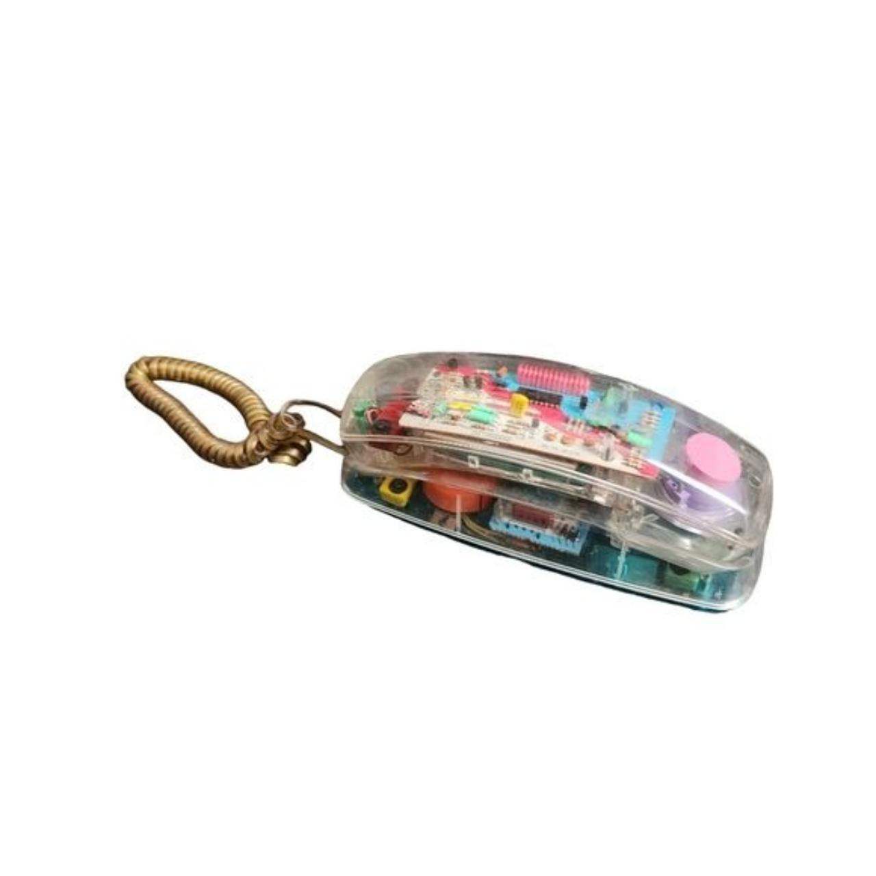 VINTAGE 80s Unisonic Phone Clear Transparent... - Depop