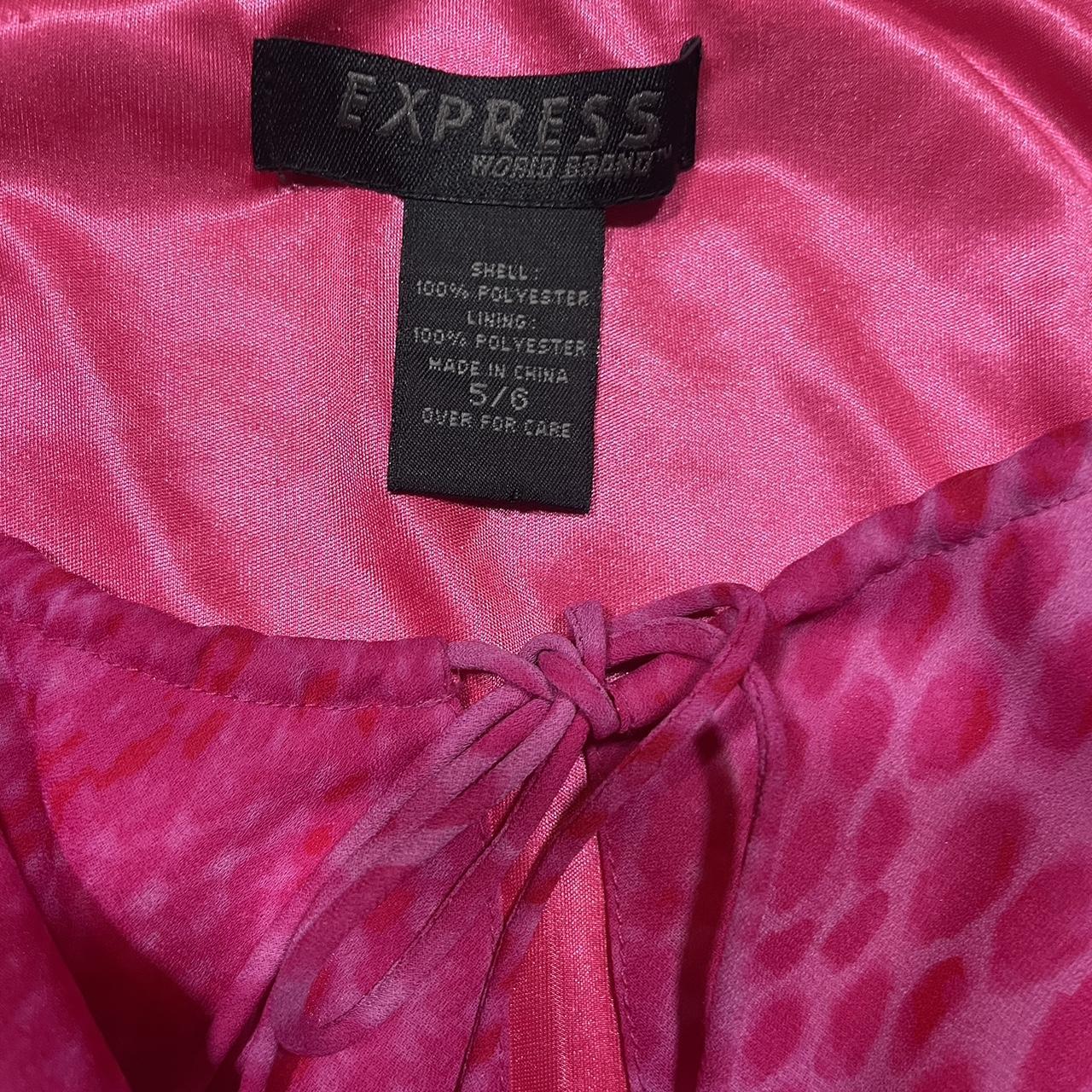 Pretty pink express snake print dress Size... - Depop