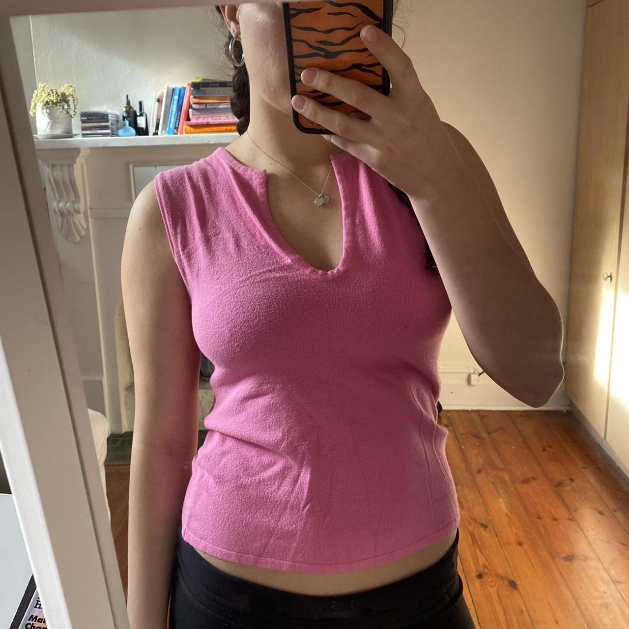 vintage Caroline Morgan pink top!! very desperate... - Depop