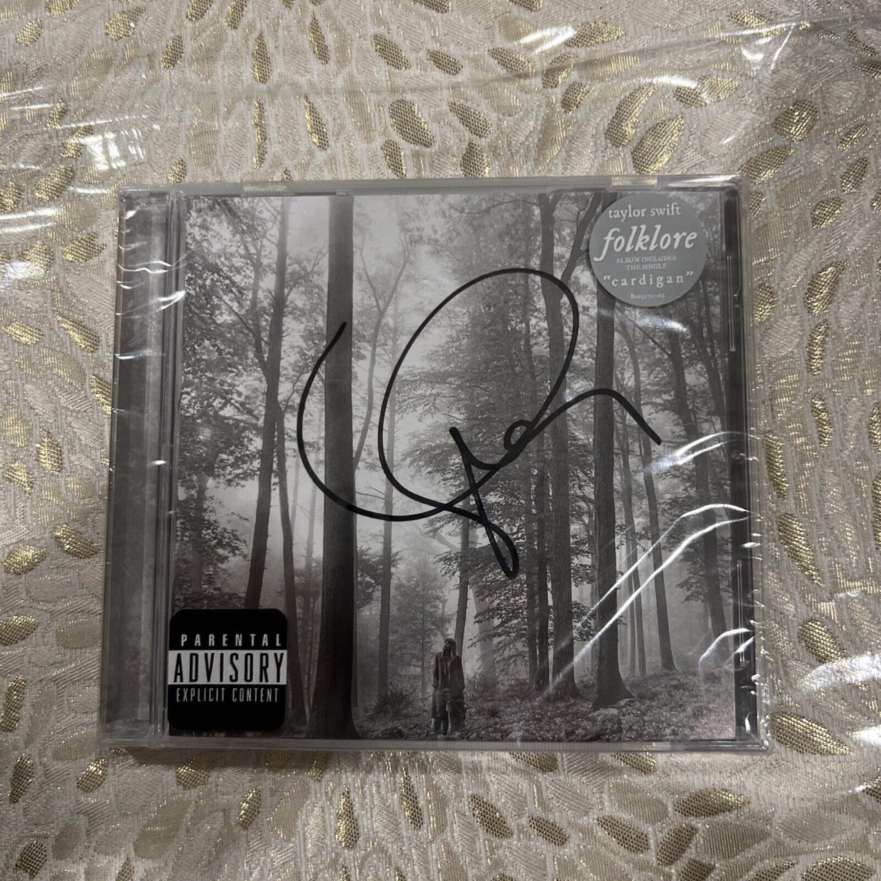 TAYLOR SWIFT FOLKLORE CD 2020 AUTOGRAPHED SIGNED... - Depop