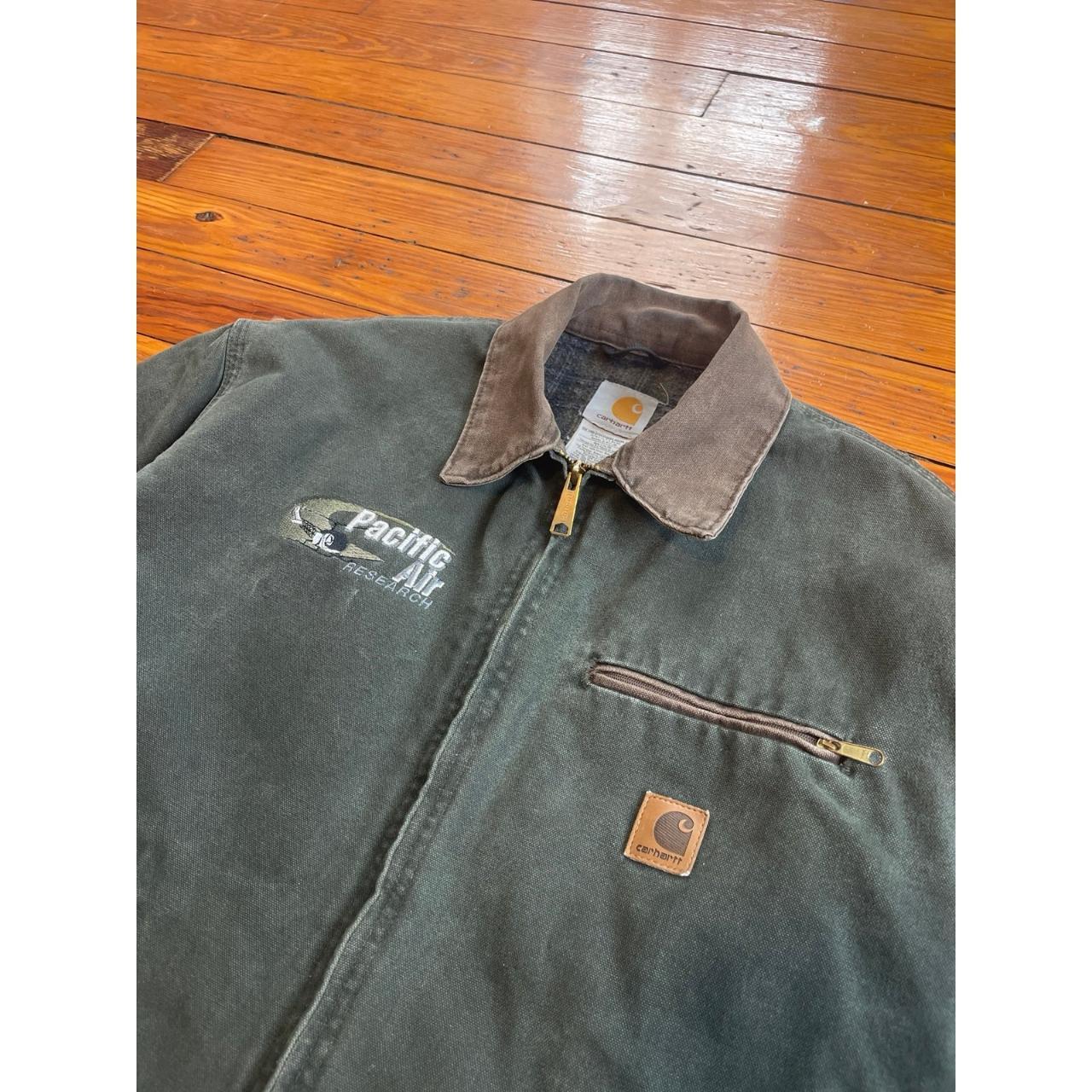 Vintage Green Carhartt Detroit Jacket Moss J97 MOS... - Depop