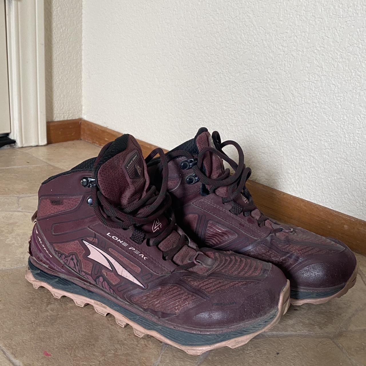 Altra Women's Burgundy Boots | Depop