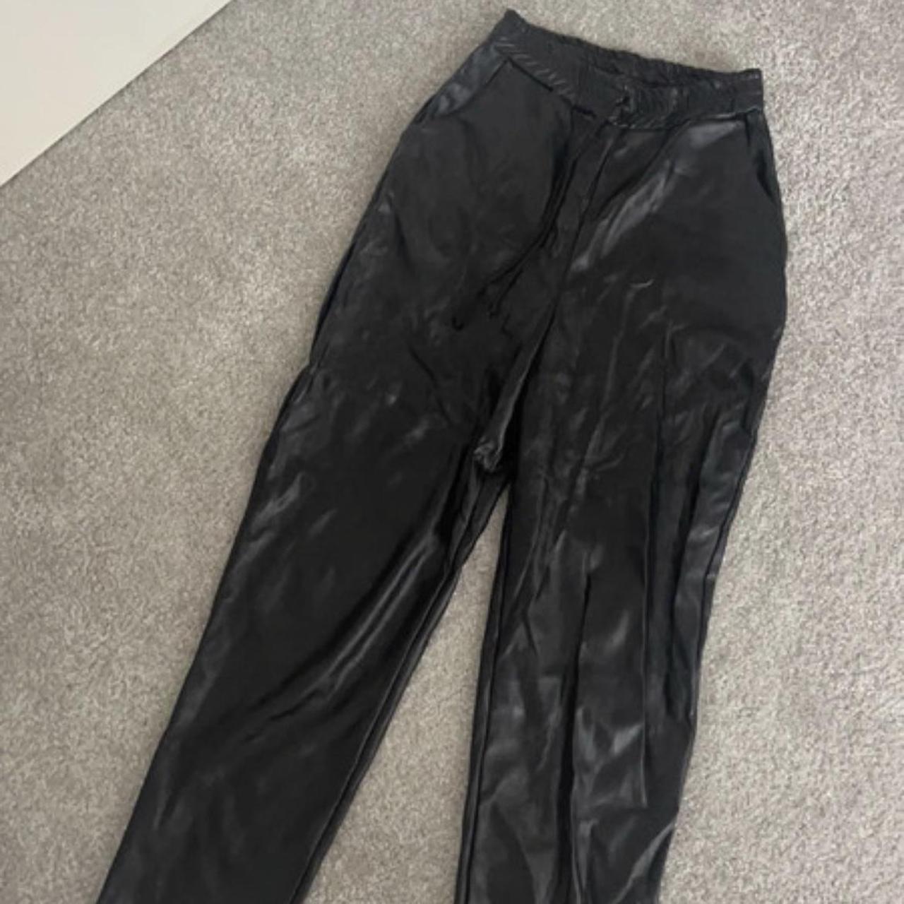 Plt leather trousers Size 8 Missy empire miss pap... - Depop