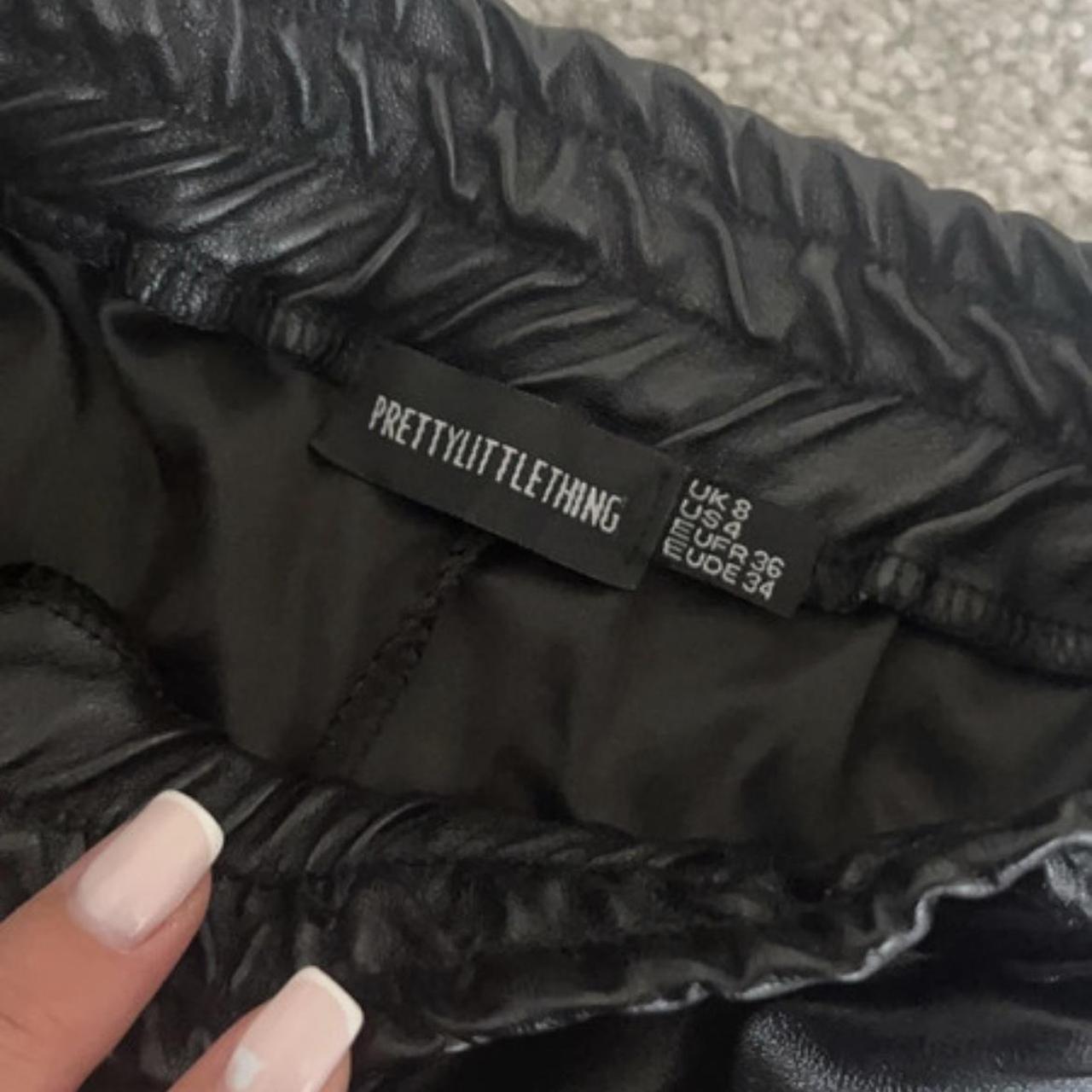 Plt leather trousers Size 8 Missy empire miss pap... - Depop