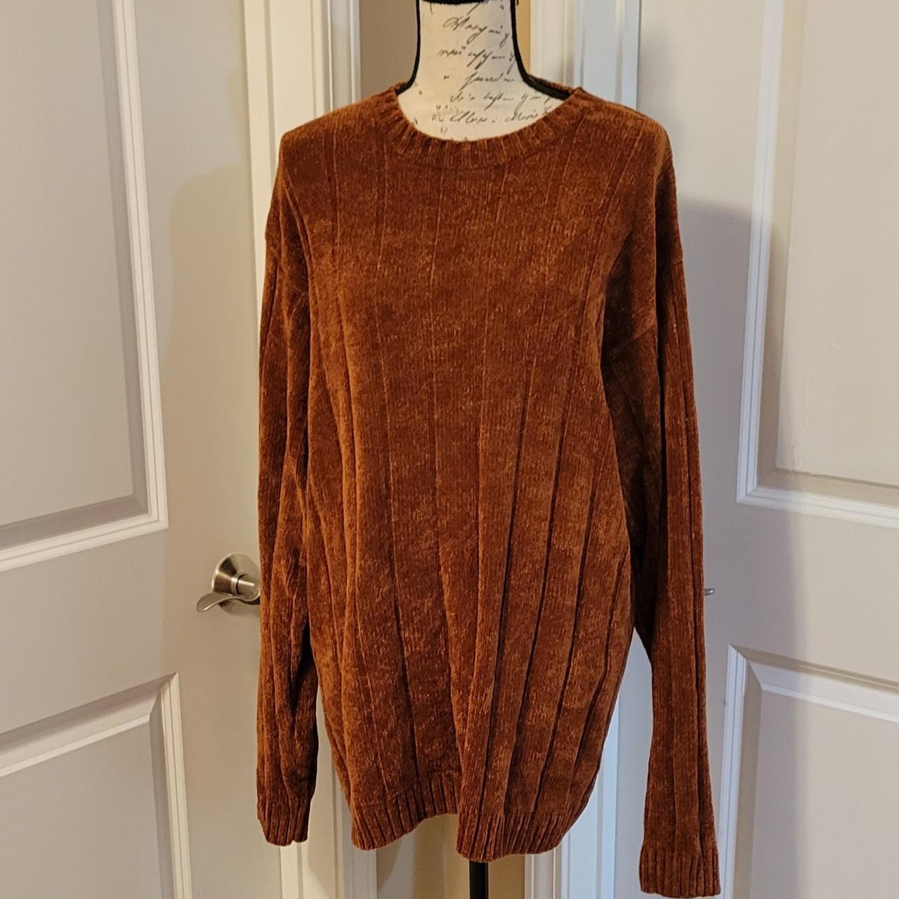 burnt orange mens bill bass sweater grandpa... - Depop