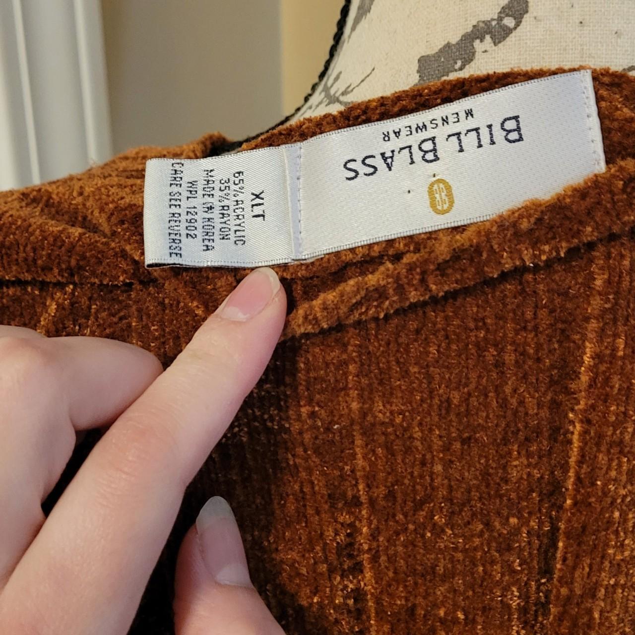 burnt orange mens bill bass sweater grandpa... - Depop