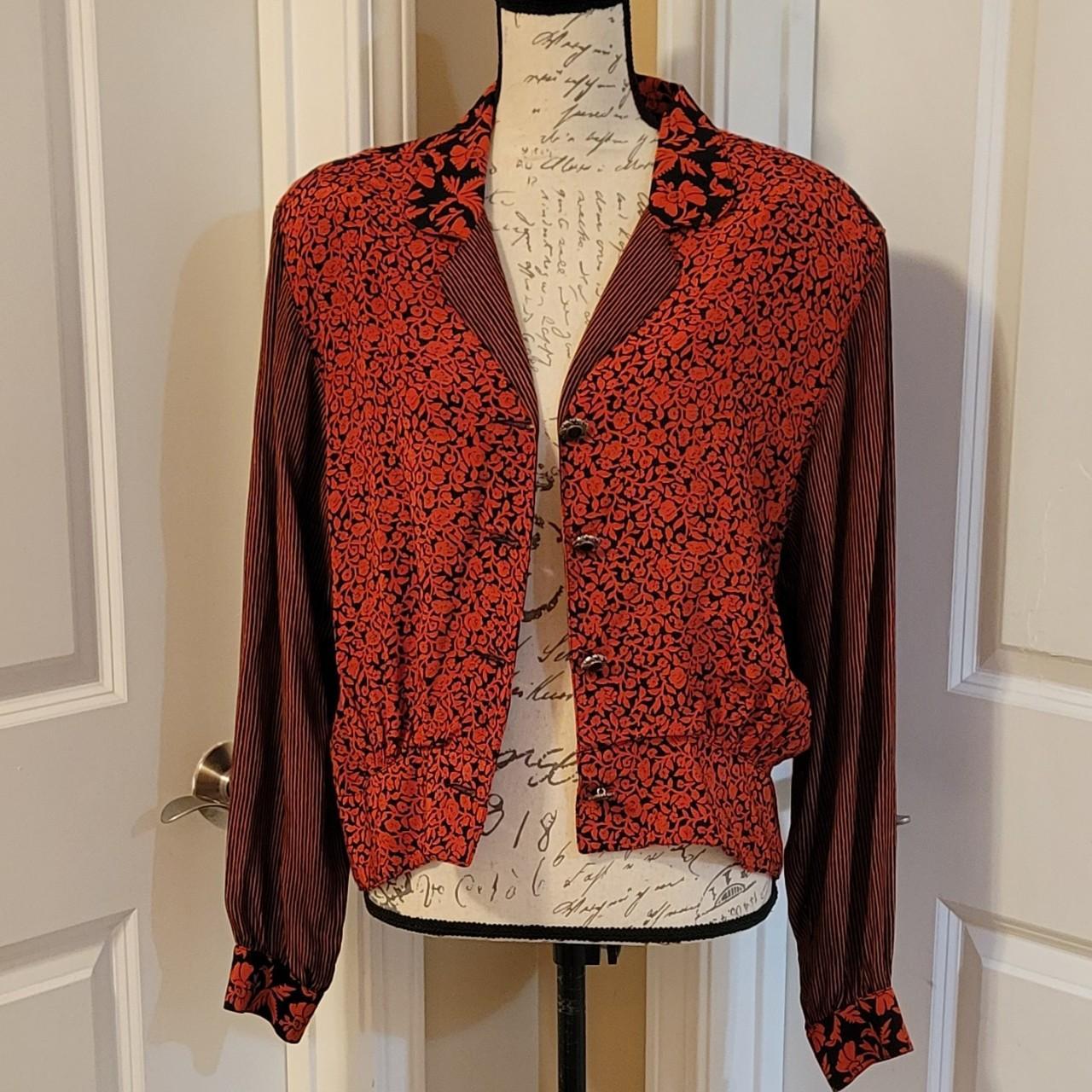 beautiful vintage carole little blazer jacket with... - Depop