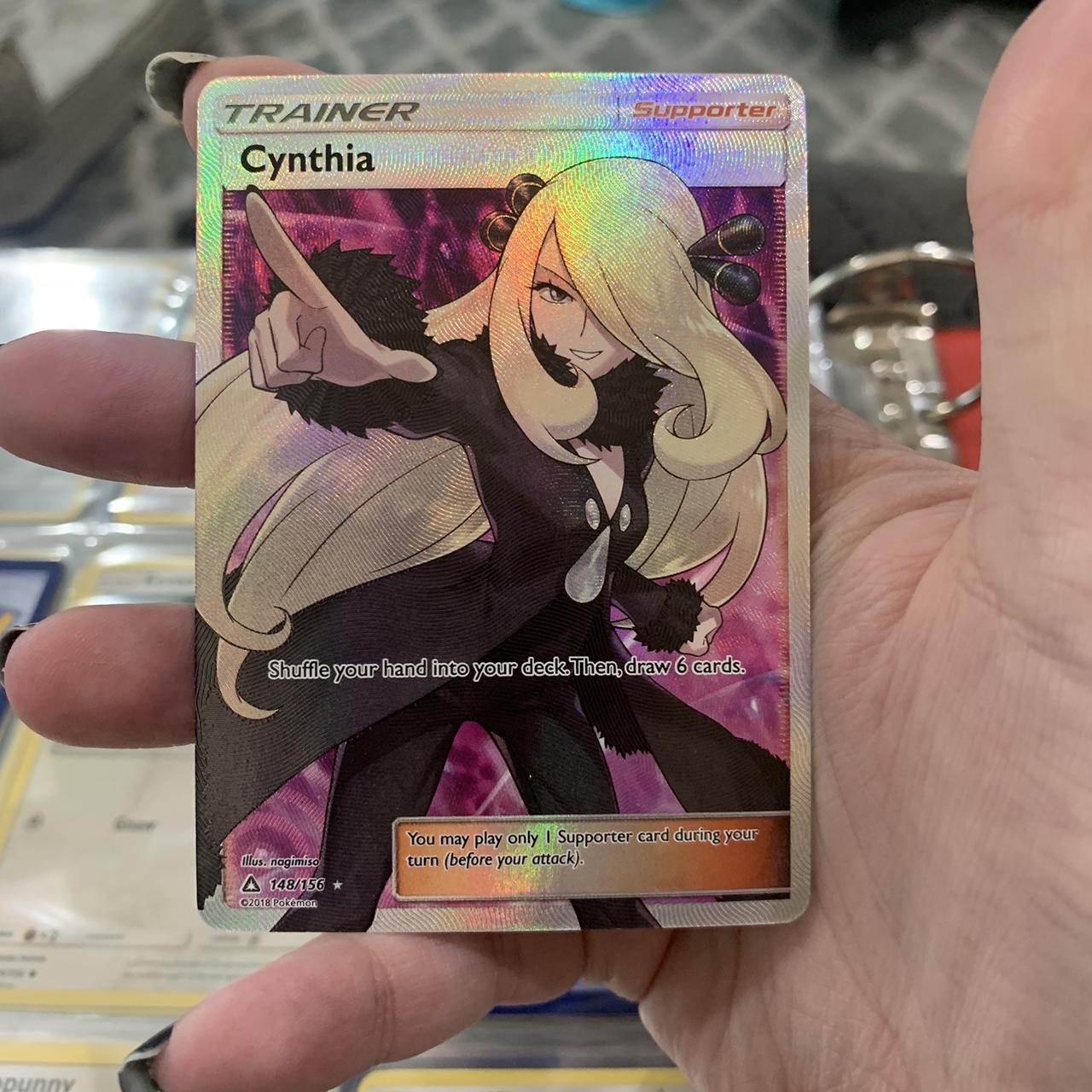 Cynthia Pokemon Sun Moon Ultra Prism full art ultra... - Depop